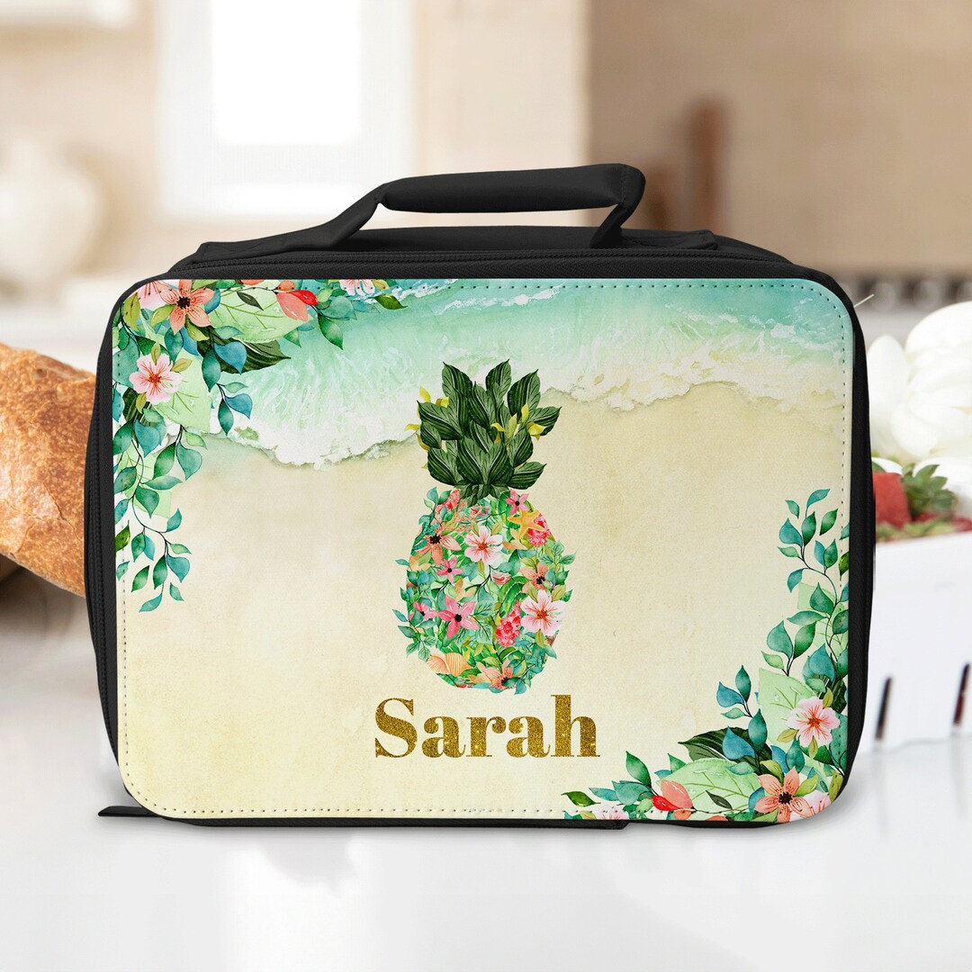 Pineapple Lunchbox, Tropical Lunch Tote, Personalized Back to School ...