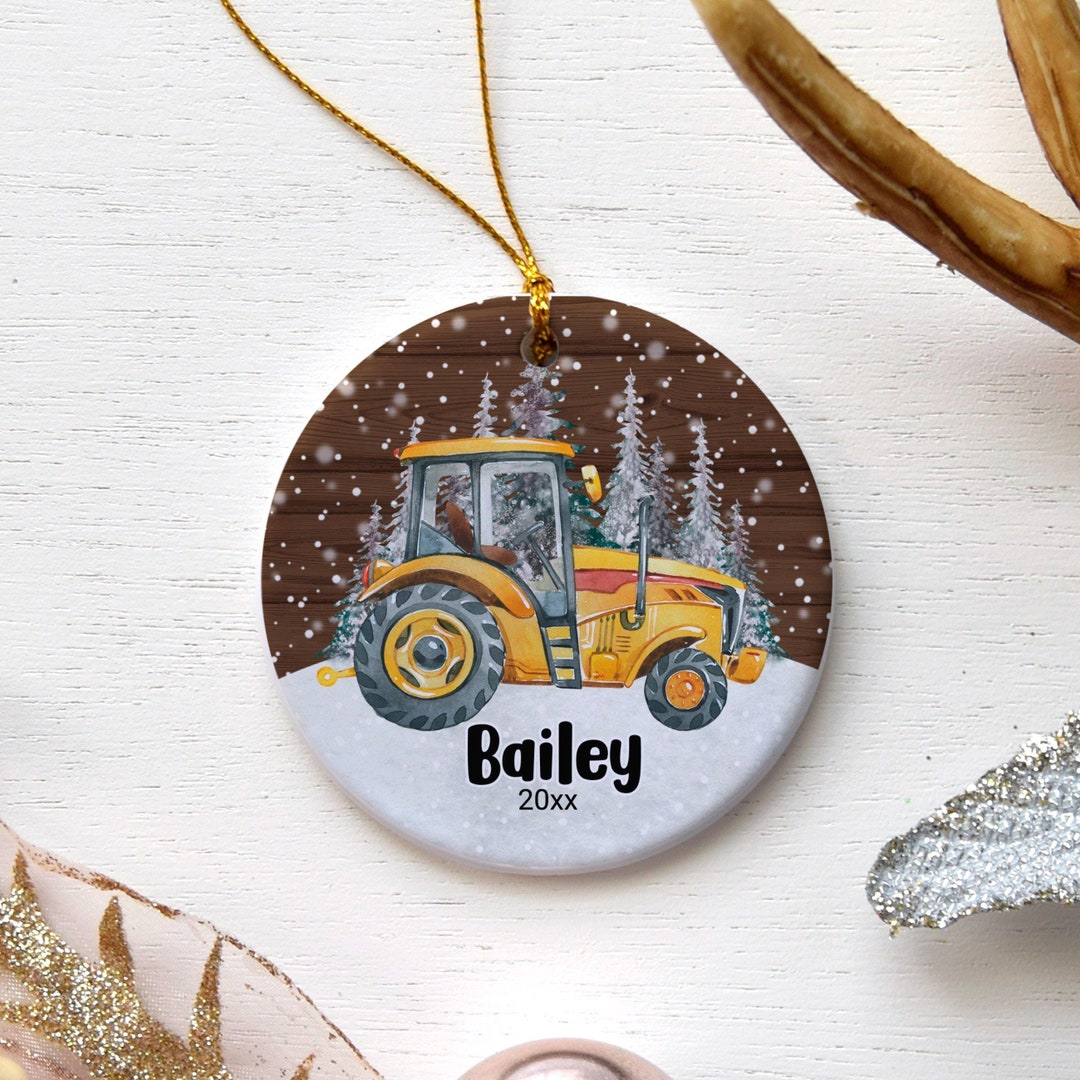 Personalized Tractor Ornaments, Custom Christmas Decor, Unique Holiday ...