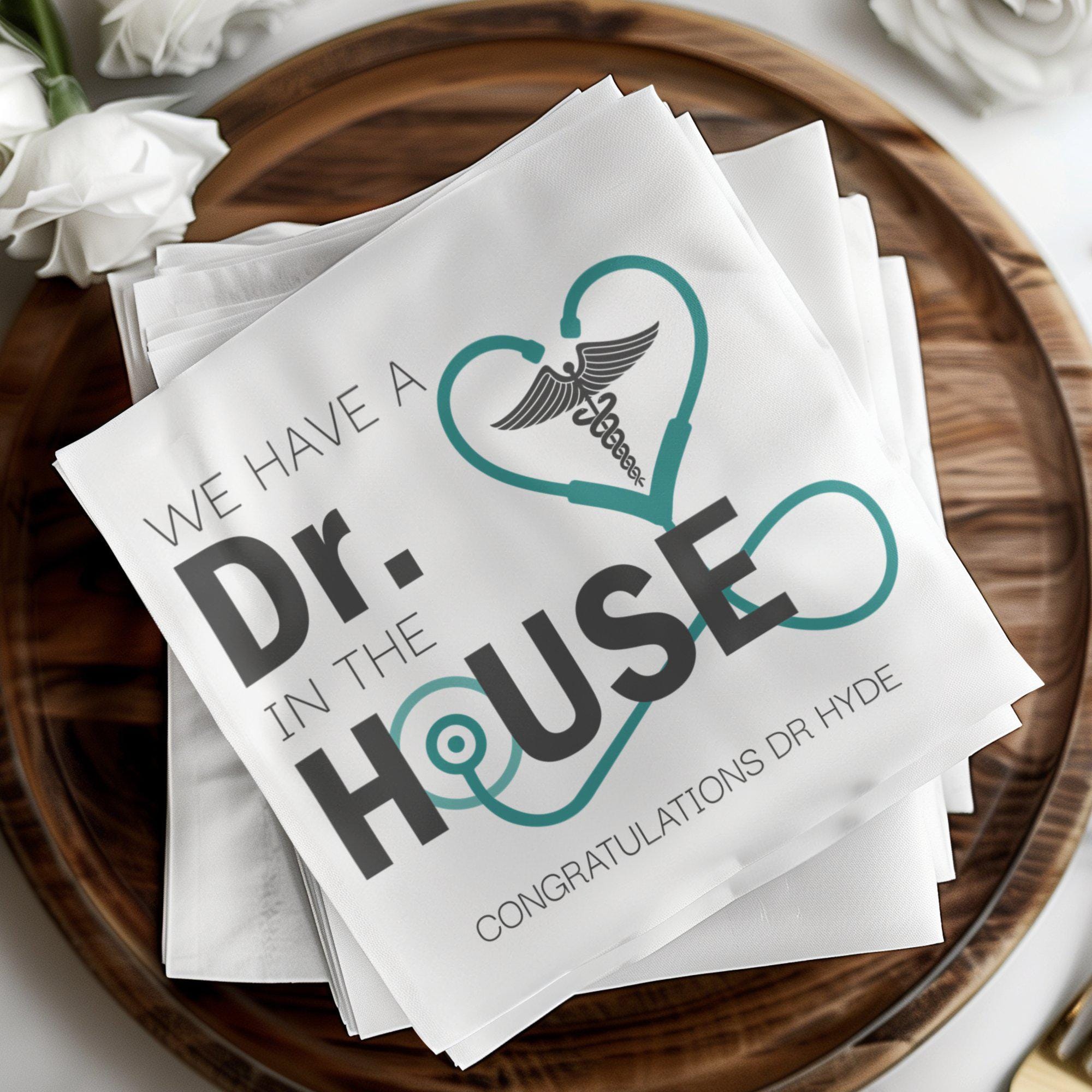 Doctor Graduation Napkin, Personalized Doctor Grad Napkins, We Have A ...