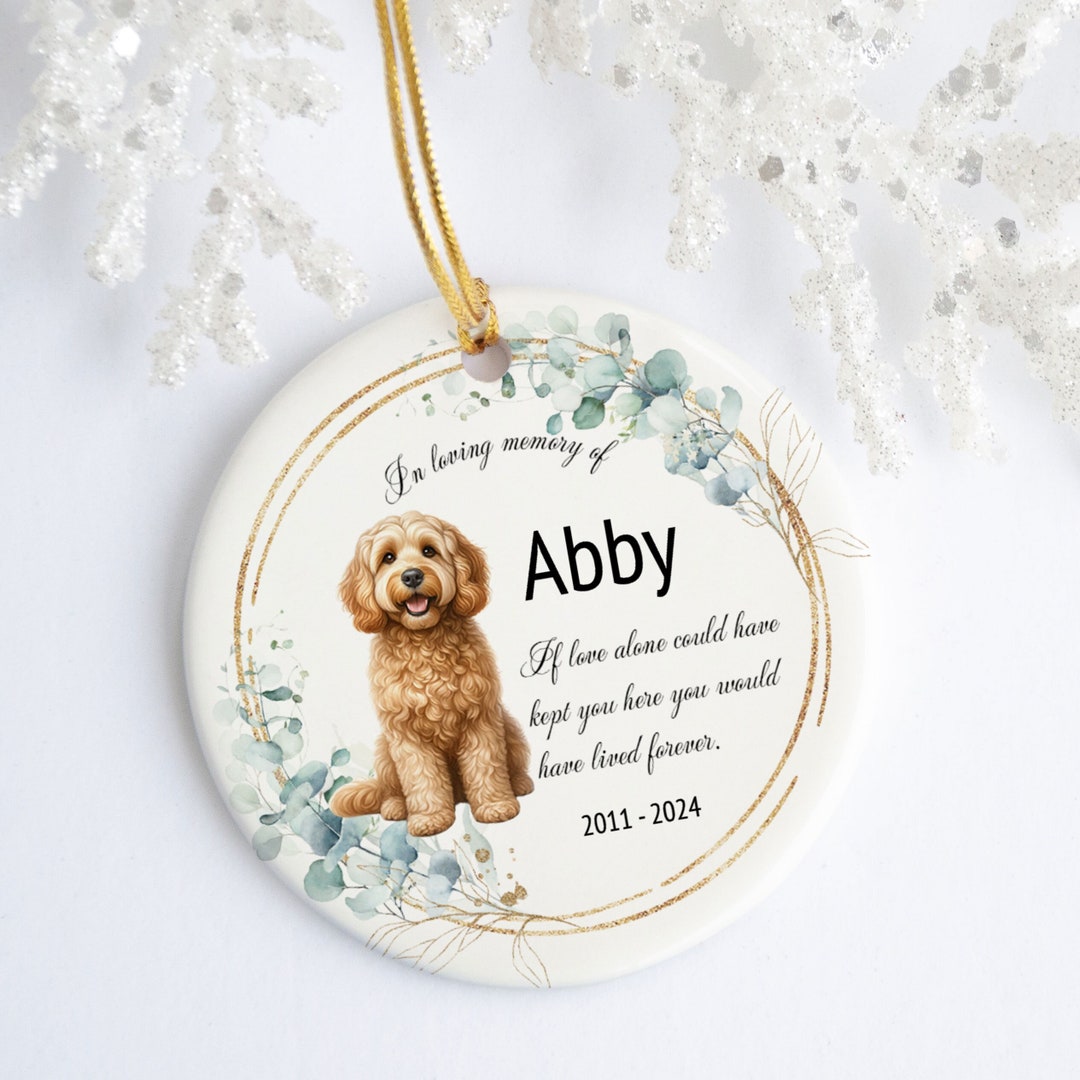 In Loving Memory Cockapoo Ornament, Custom Pet Loss Memorial ...