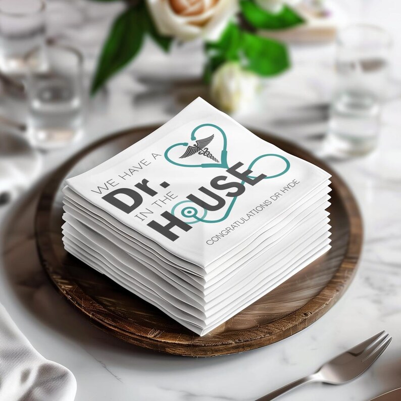 Doctor Graduation Napkin, Personalized Doctor Grad Napkins, We Have A ...