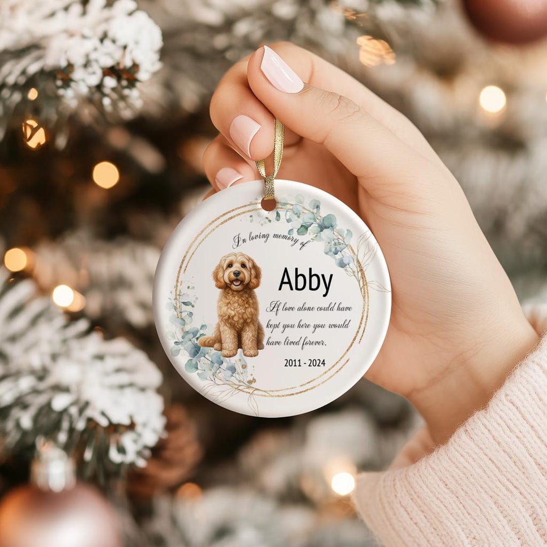 In Loving Memory Cockapoo Ornament, Custom Pet Loss Memorial ...
