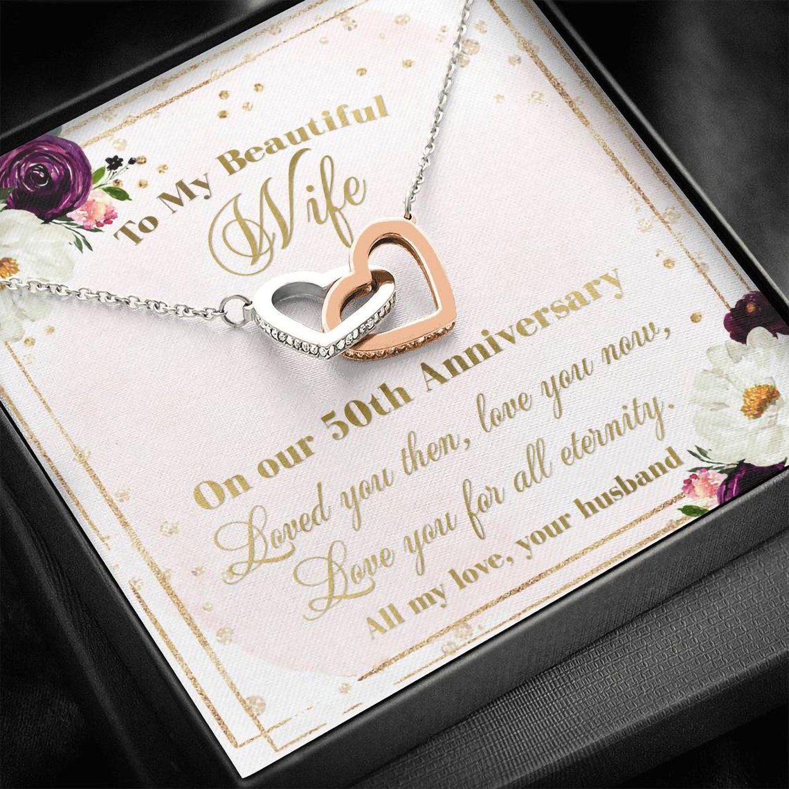 50th Wedding Anniversary Gift For Wife From Husband Heart Etsy 50th Wedding Anniversary Gift For Wife From Husband Heart Etsy