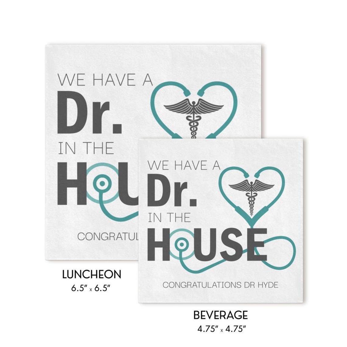 Doctor Graduation Napkin, Personalized Doctor Grad Napkins, We Have A ...