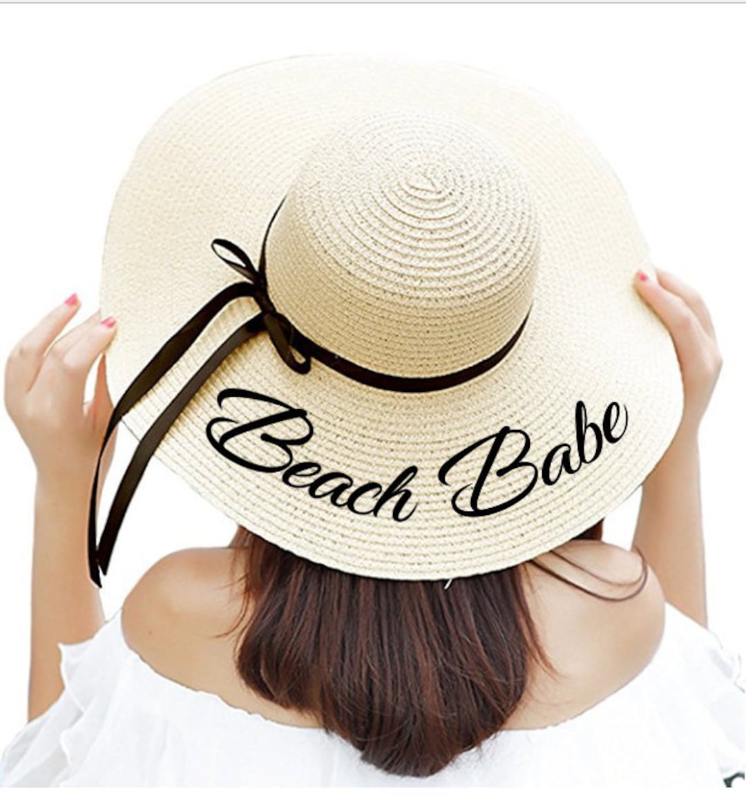 Beach Babe Floppy Hat Sun Hat Floppy Beach Hat Floppy Sun Hat Beach ...