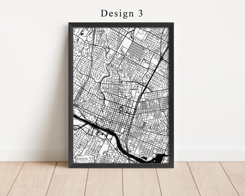 Custom Map Print, Digital Download Custom City Map, Valentines Day Gift ...