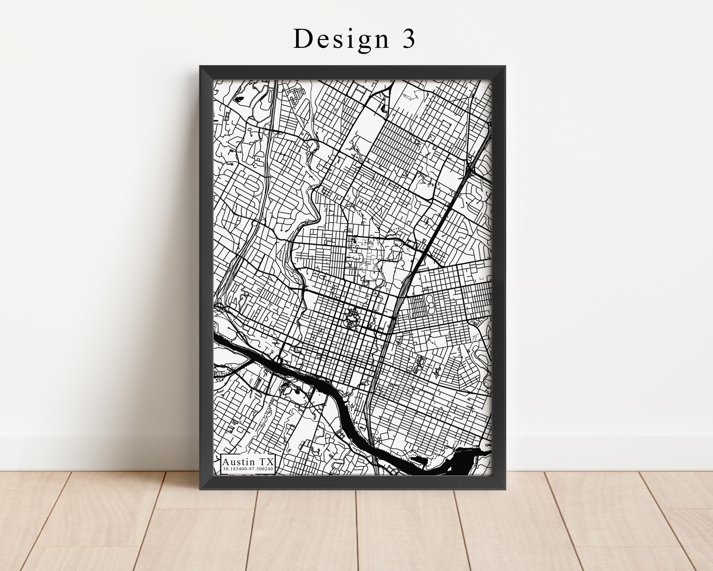 Custom Map Print, Digital Download Custom City Map, Valentines Day Gift ...