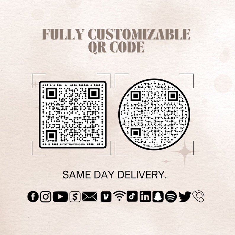 Customizable QR Code: Social Media, Website, Payment (digital Download ...