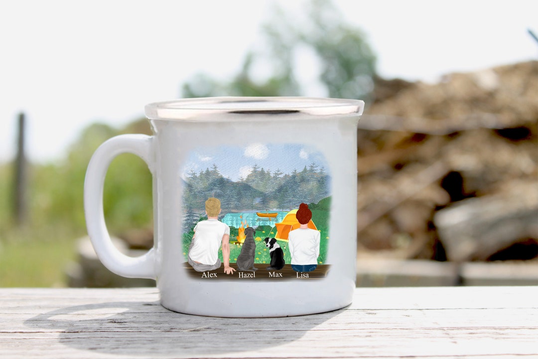 Custom Campfire Mug: Personalized Camping Gift, 12oz Metal Mug - Etsy