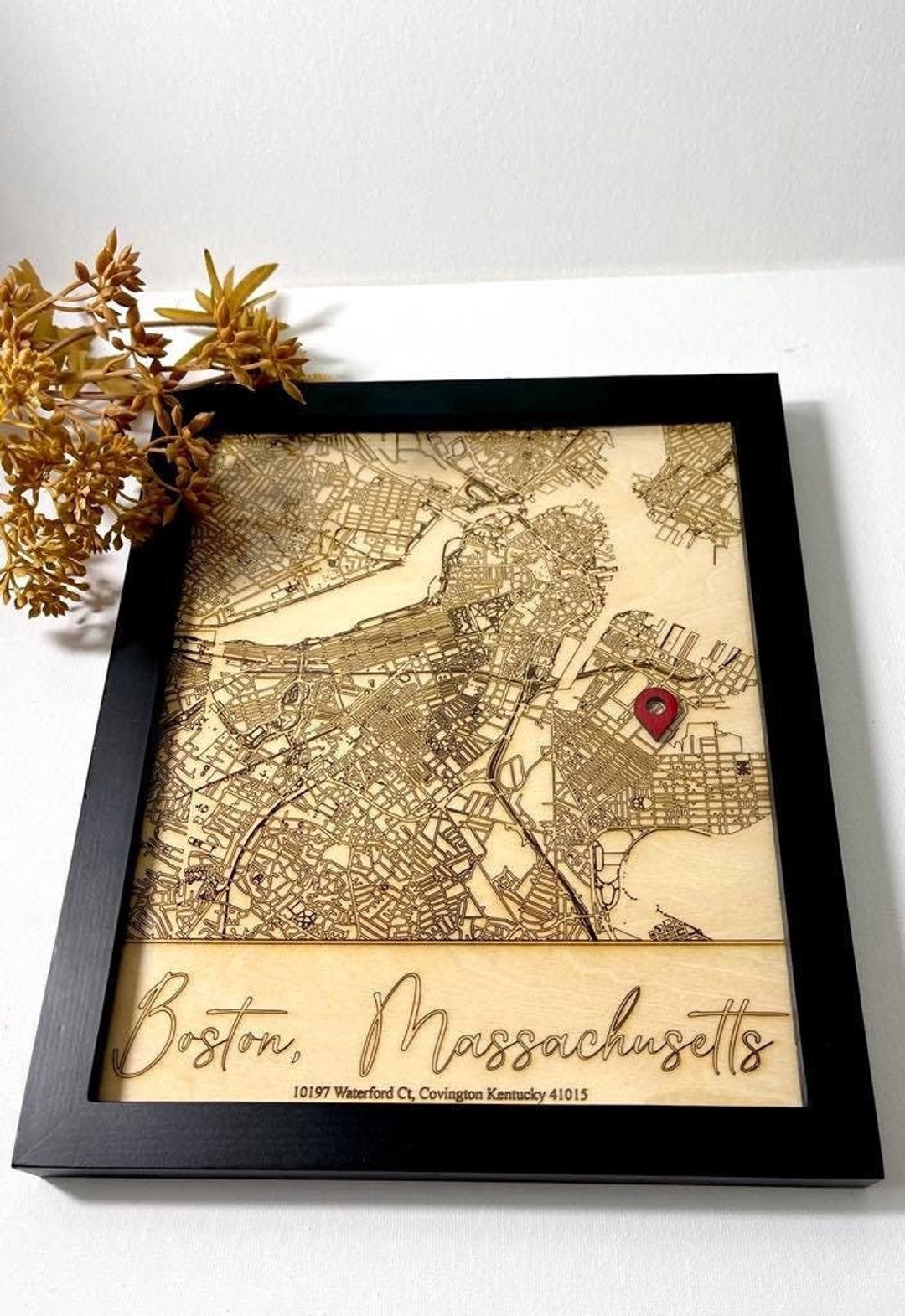 City Map,laser Cut Map, Wood Map, Our Home,where the Heart Is, Custom ...
