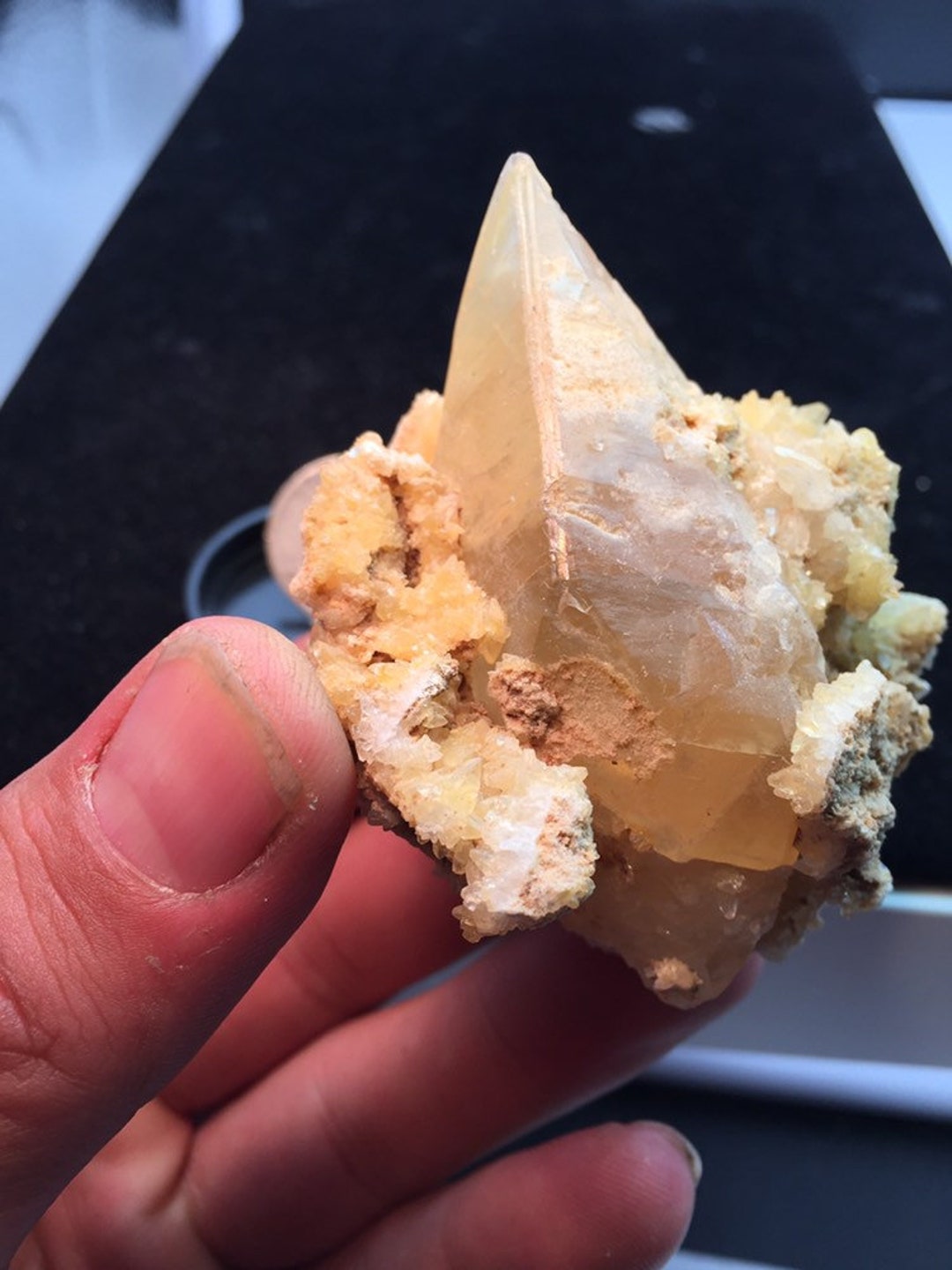 Stellar Beam Calcite Crystal DT, Matrix Specimen, Dogtooth Calcite ...