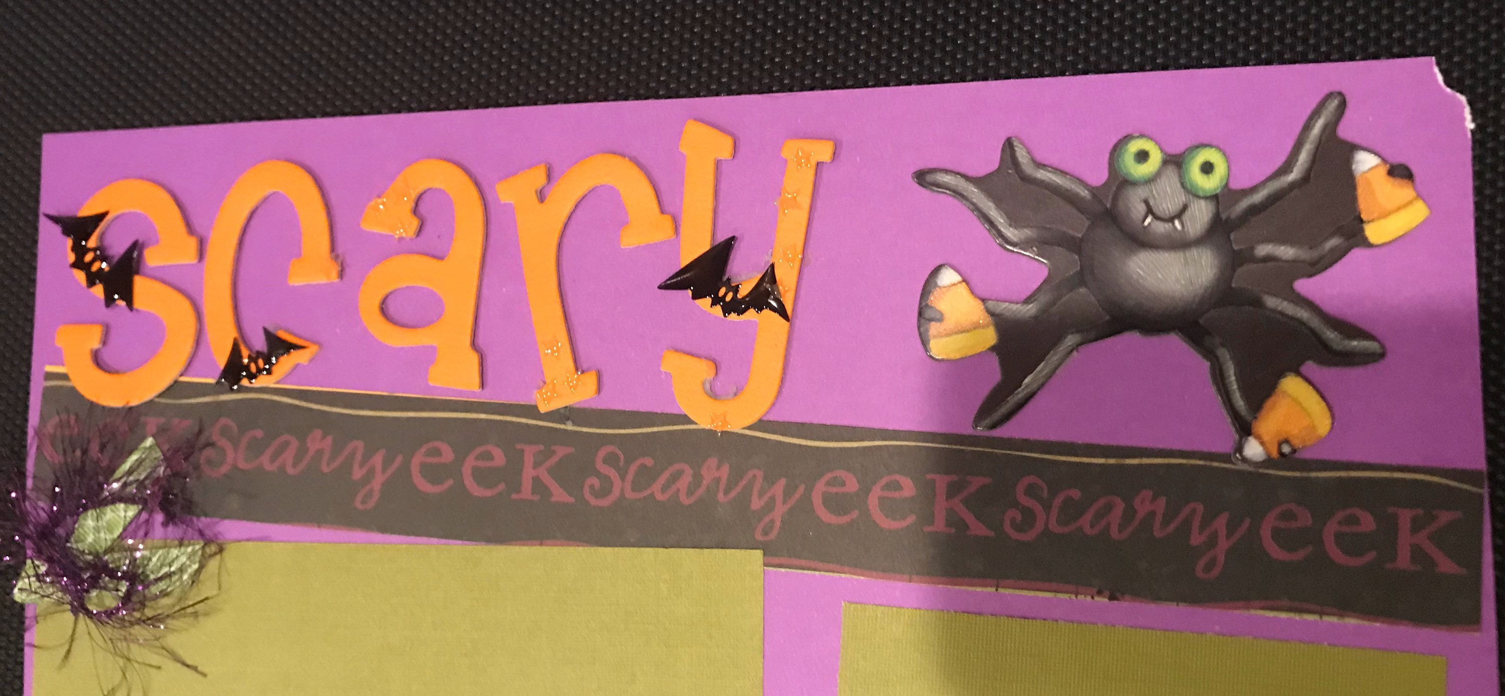 Halloween Scary, Haunted House . Spider Premade 12x12 Page Layout - TWO ...