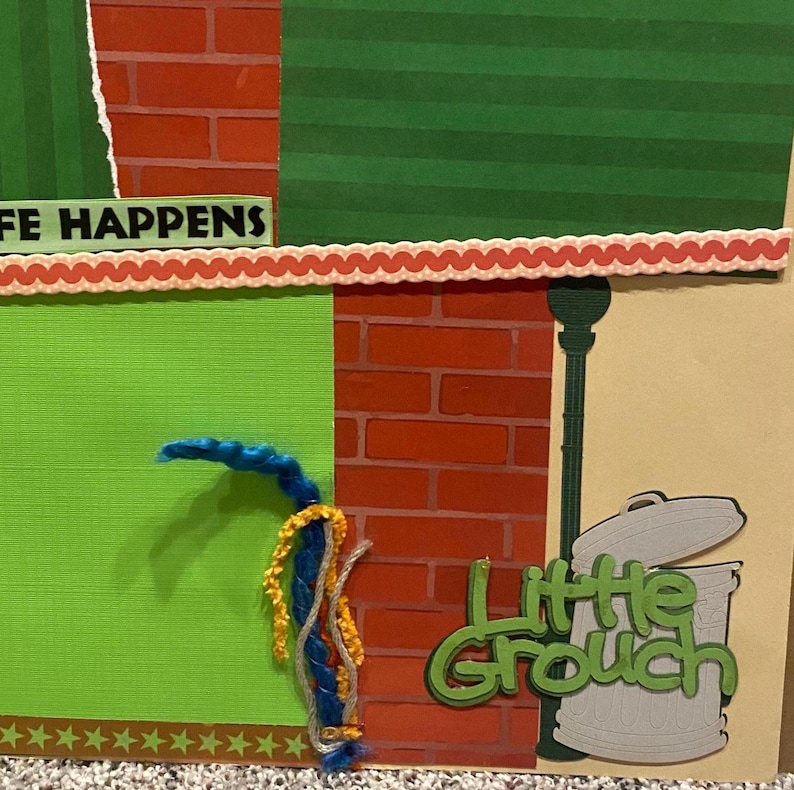 Oscar the Grouch- Sesame Street - Grouchy Premade 12x12 Page Layout ...