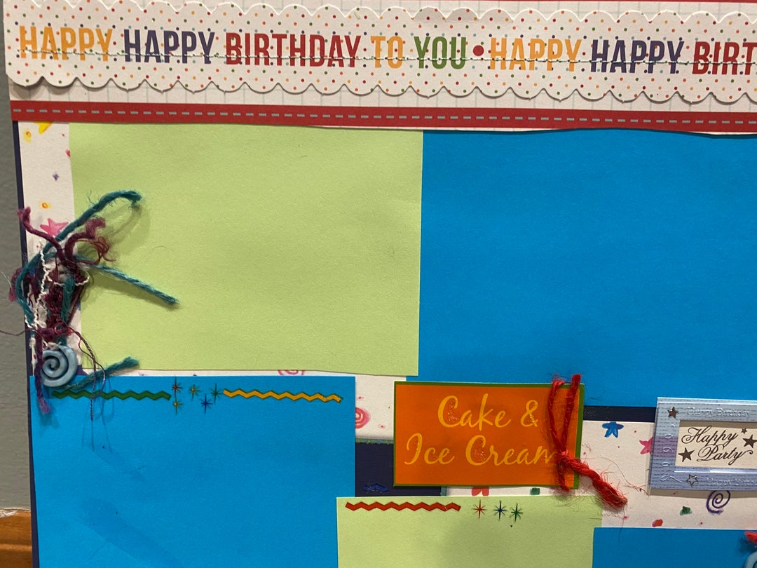 Birthday- Happy Birthday Celebration Premade 12x12 Page Layout - TWO ...