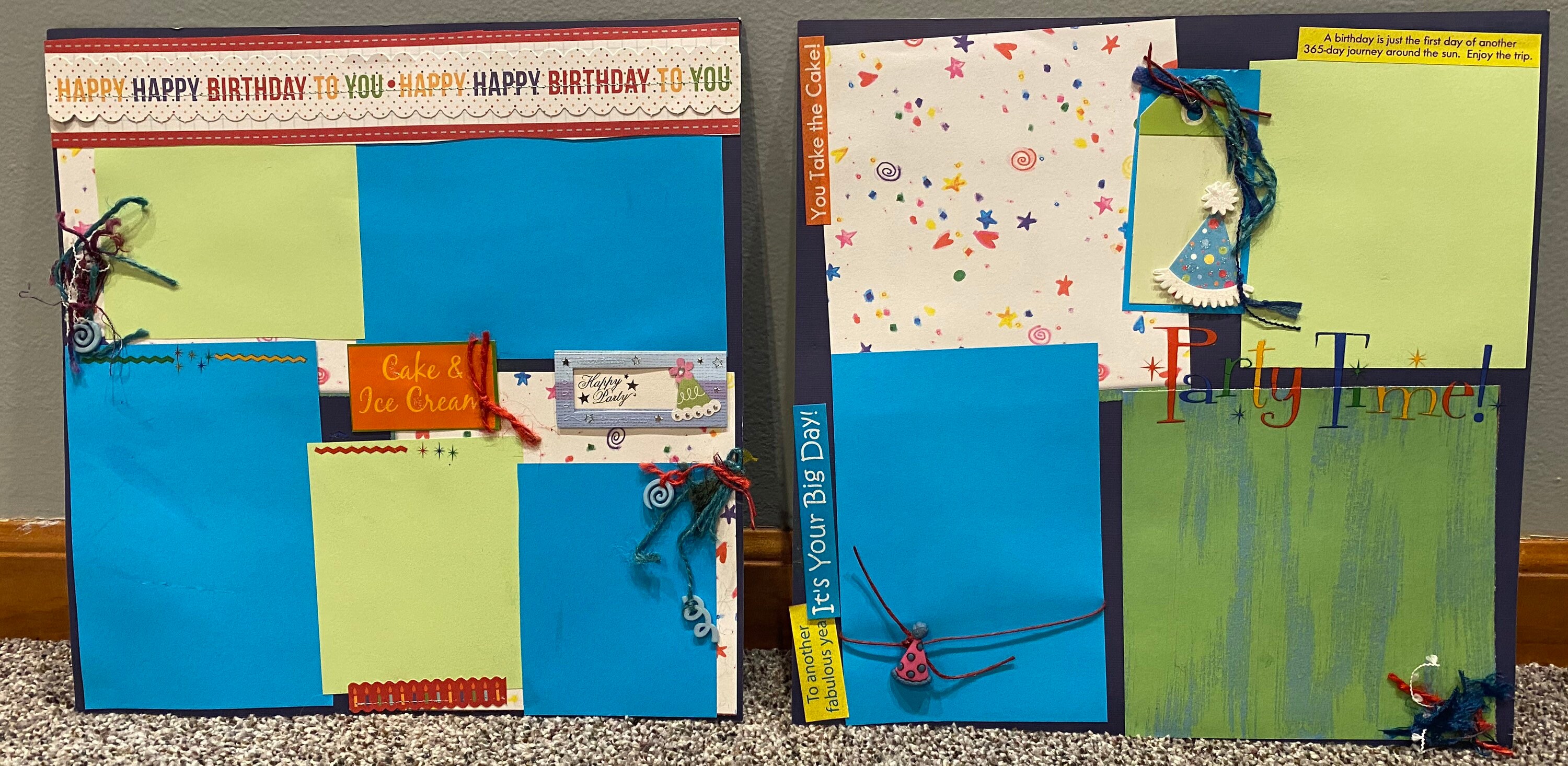 Birthday- Happy Birthday Celebration Premade 12x12 Page Layout - TWO ...