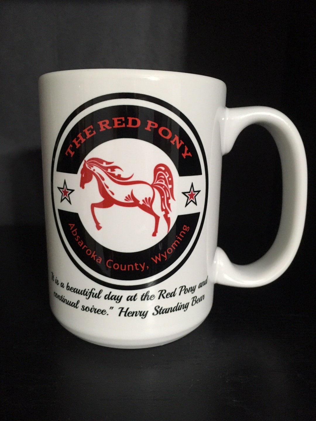 The Red Pony Ceramic 15oz Mug Inspired by the Longmire Television Show ...