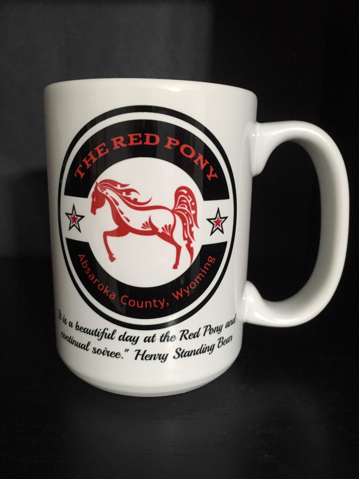 The Red Pony Ceramic 15oz Mug Inspired by the Longmire | Etsy