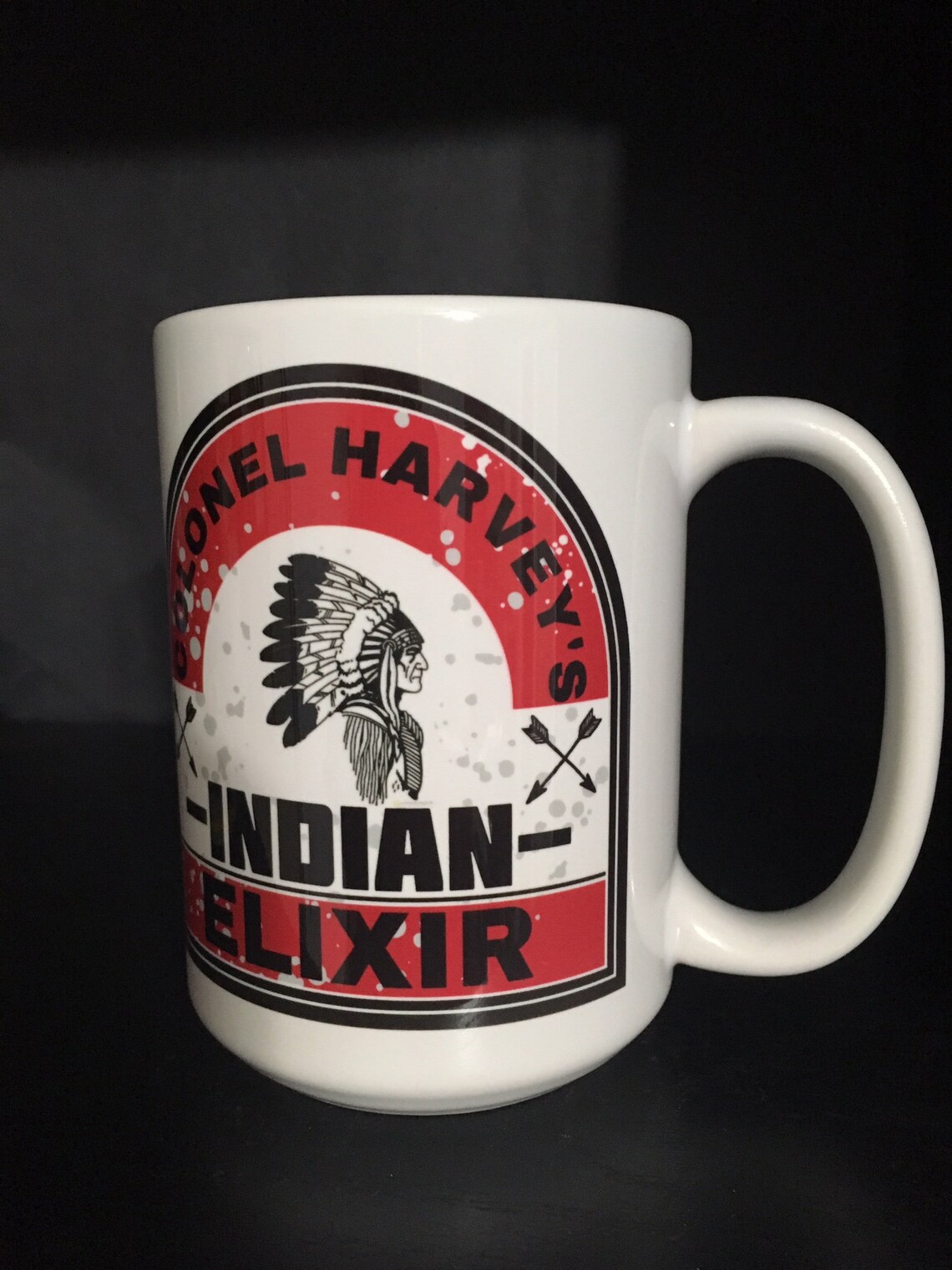 Colonel Harvey's Indian Elixir - 15 Oz Ceramic Mug - Inspired by the ...