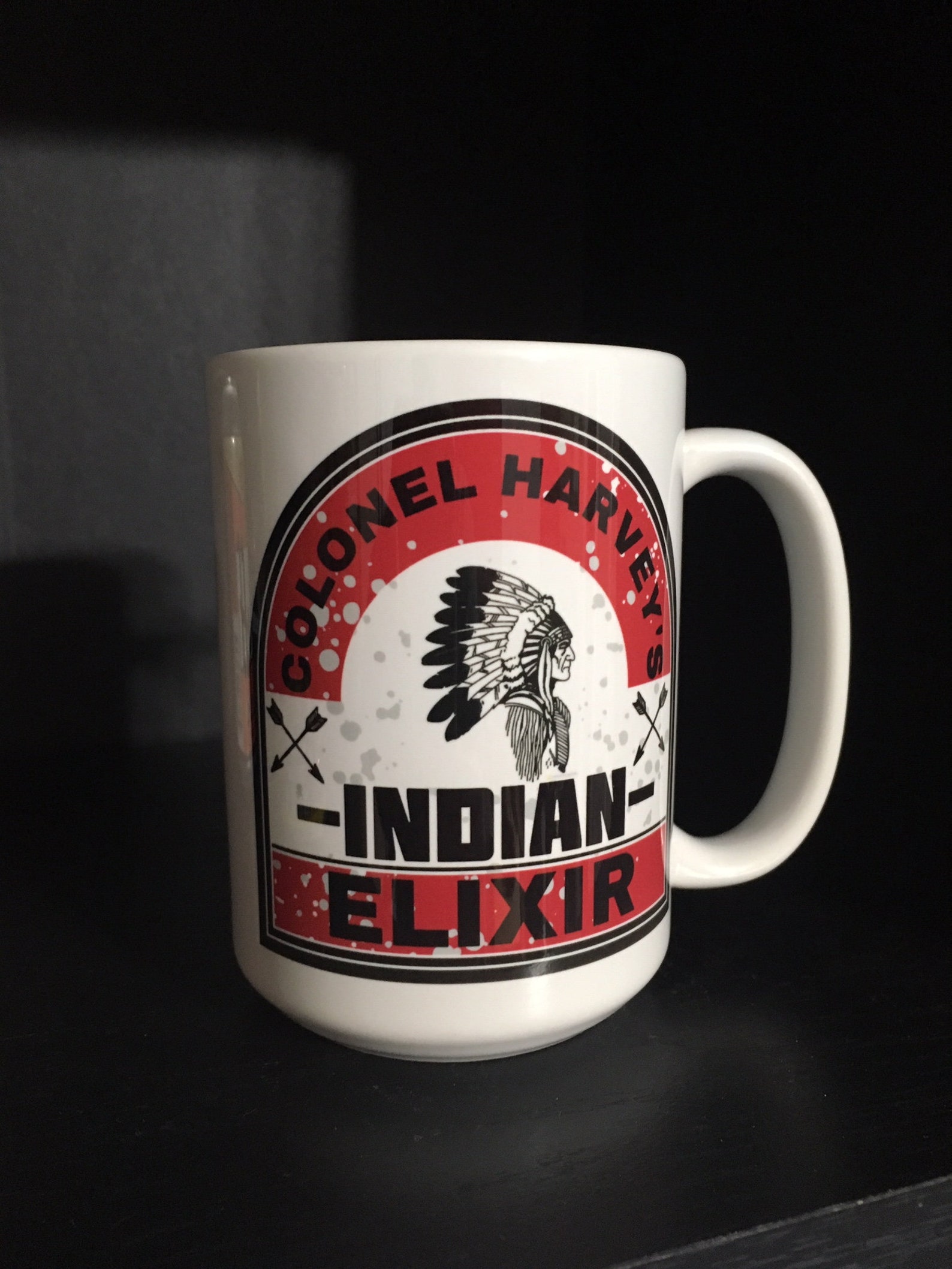Colonel Harvey's Indian Elixir - 15 Oz Ceramic Mug - Inspired by the ...
