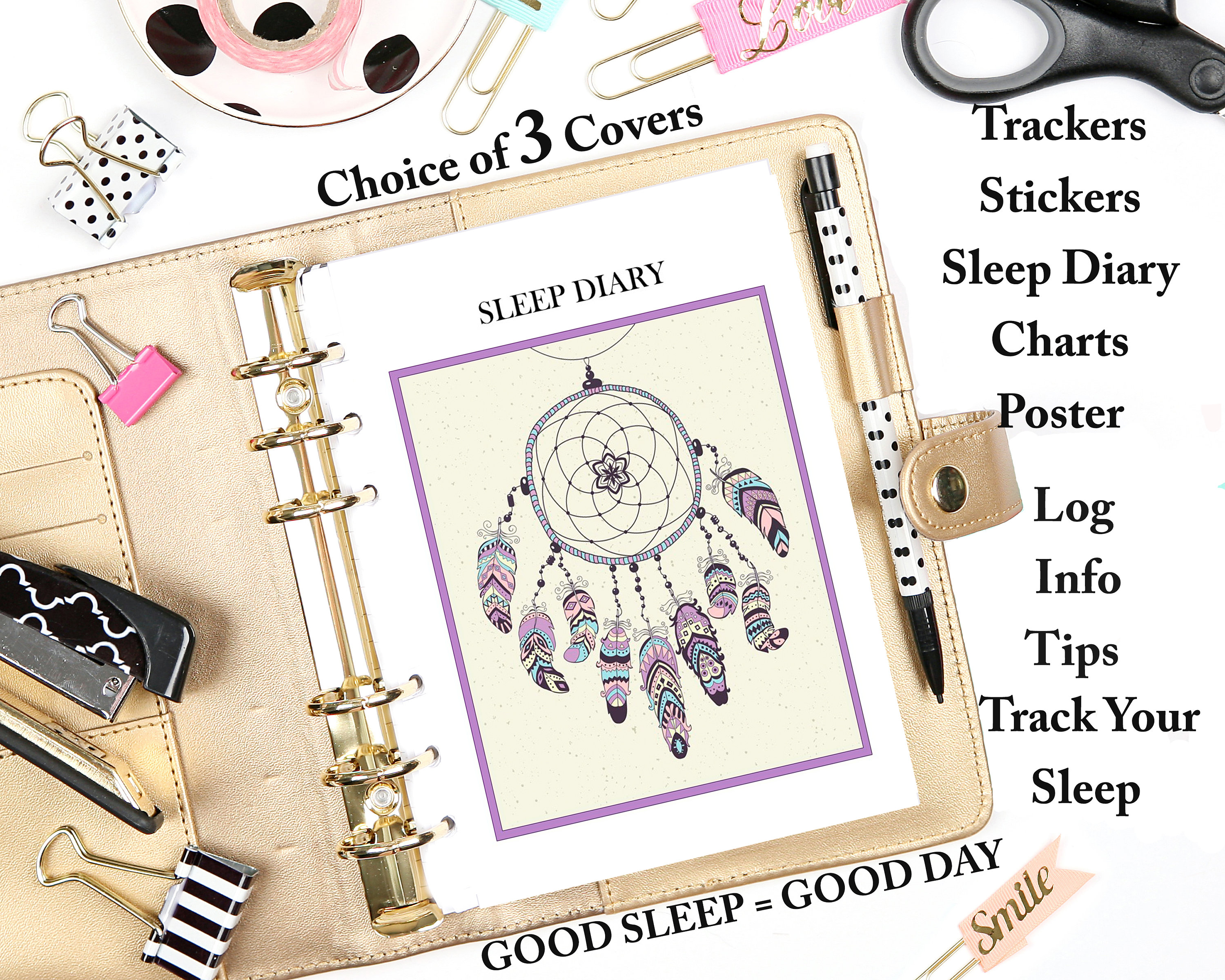 Printable SLEEP Diary - Instant Digital Download Sleep Journal to ...