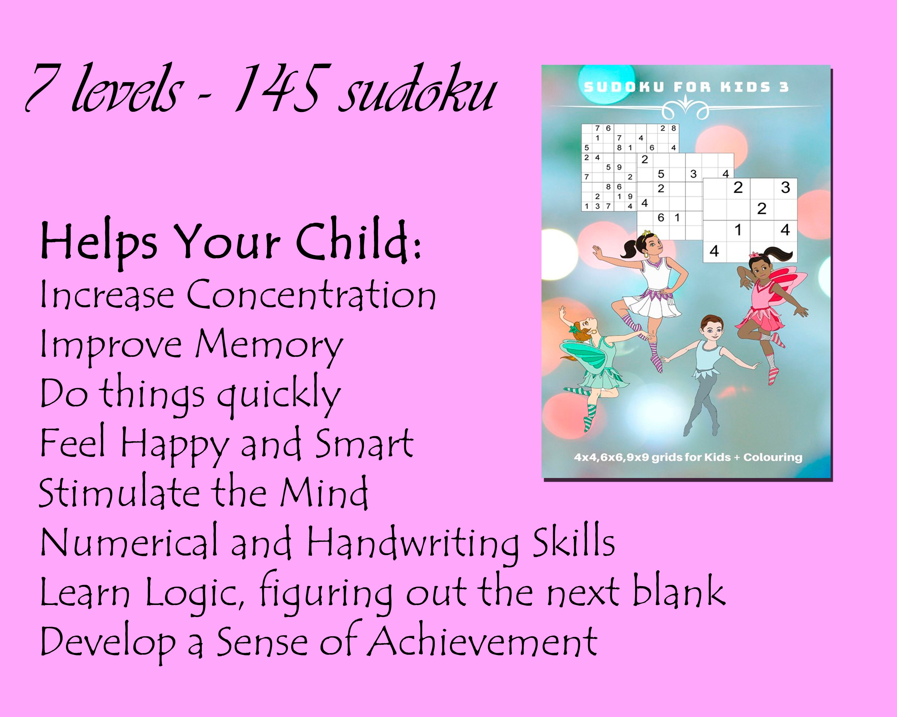 Printable Children's SUDOKU Puzzle and Colouring Pack. Instant Digital ...