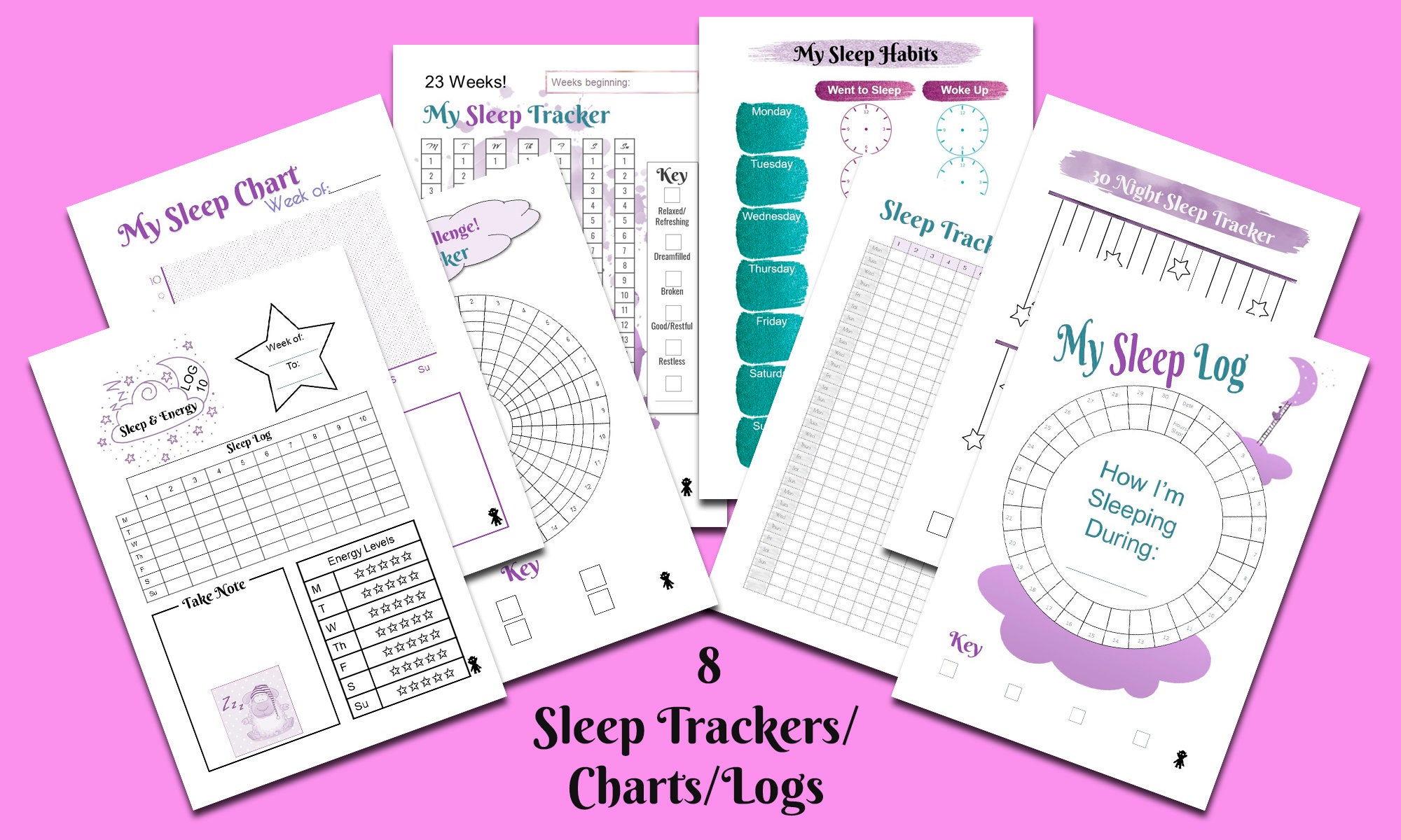 Printable SLEEP Diary - Instant Digital Download Sleep Journal to ...