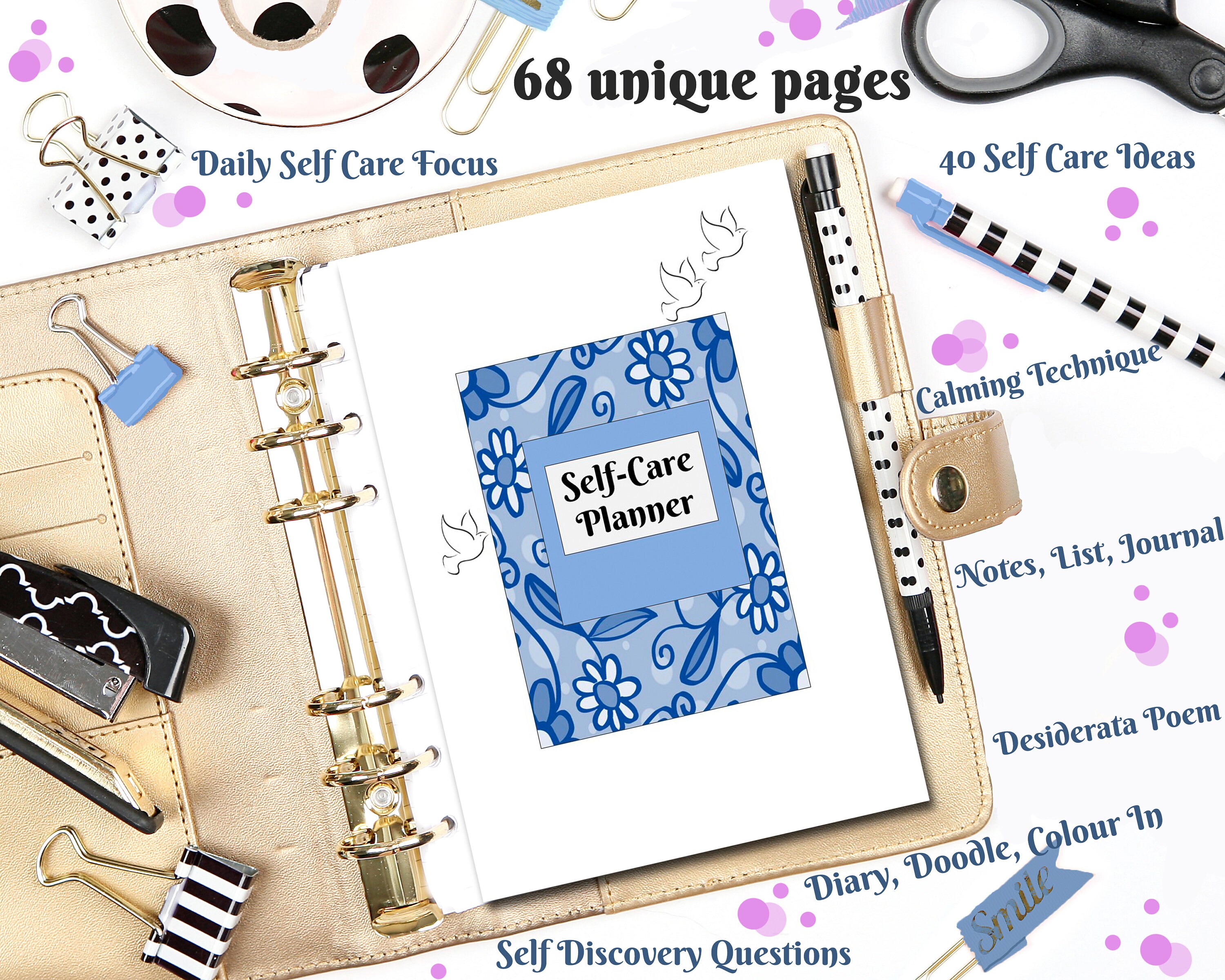 Printable SELF CARE PLANNER Bundle Instant Download. Mood | Etsy