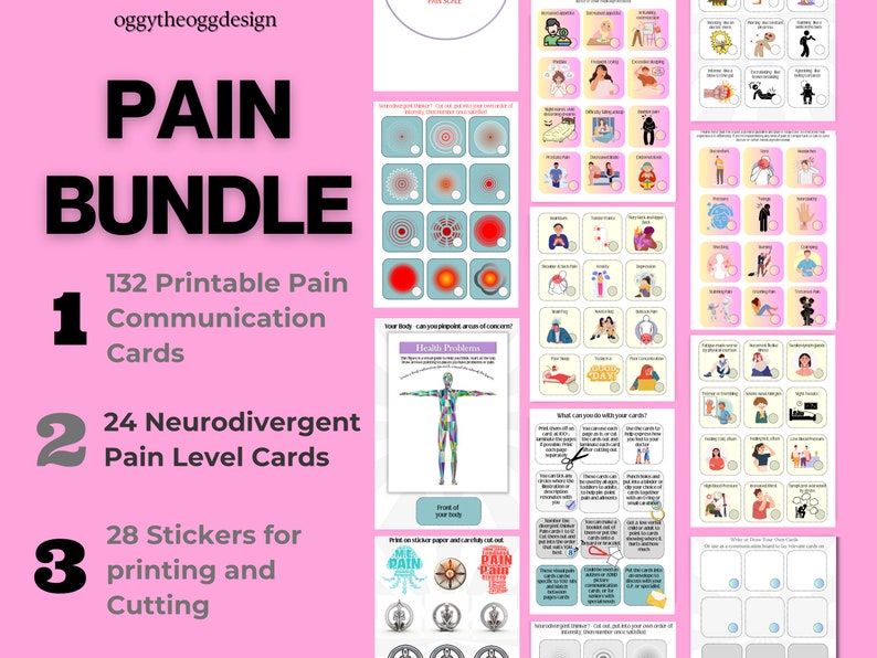COMMUNICATION Cards for PAIN: Printable Pdfs for Chronic Pain - Etsy