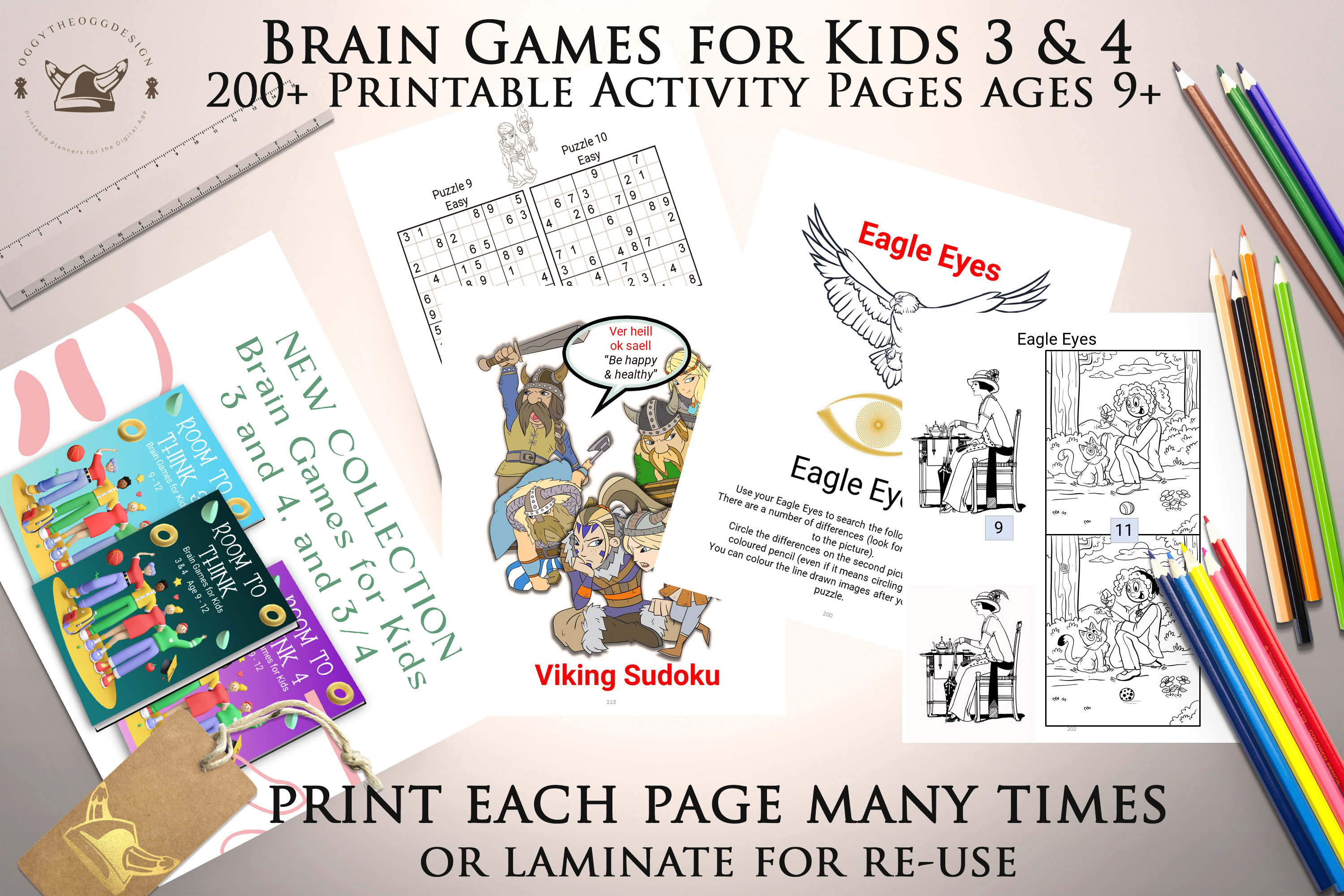 PRINTABLE Games for Kids 9+; Brain Games & Puzzles for Kids; Instant ...
