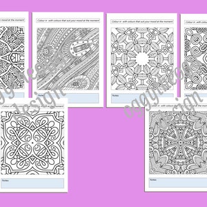 MOOD TRACKER Journal and Colouring Pages Instant Download Bullet ...