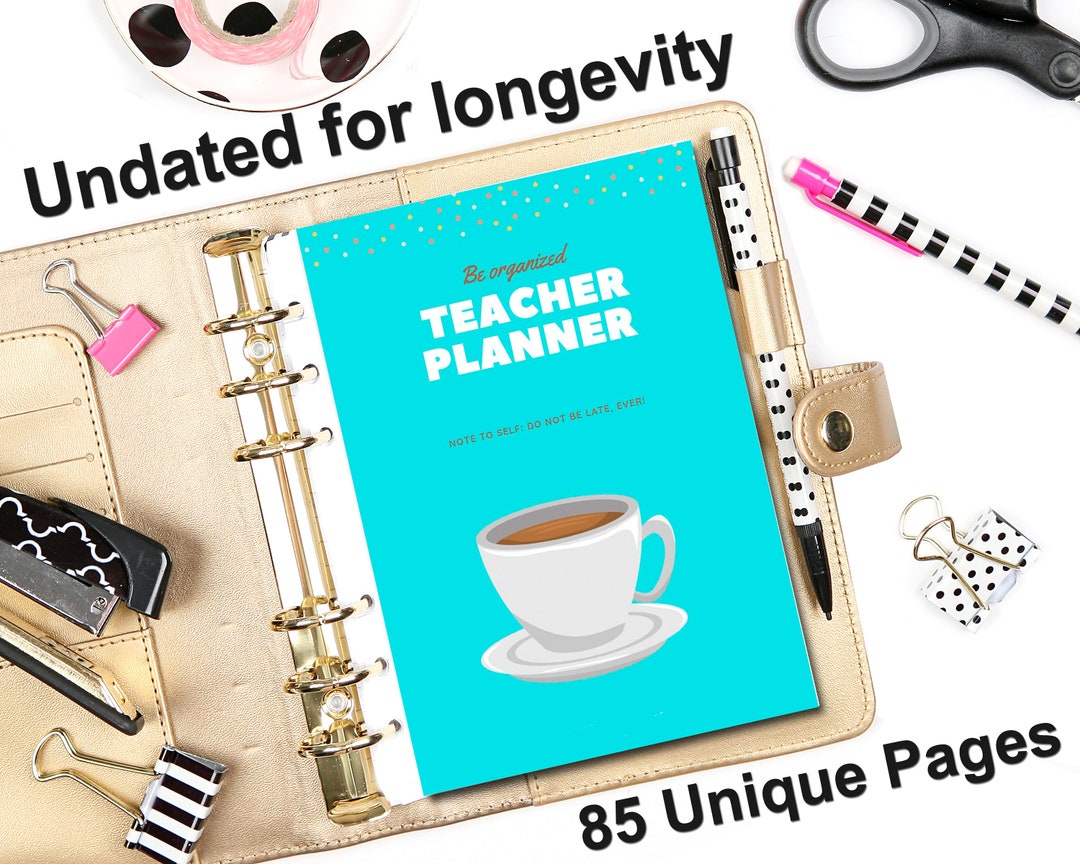 Instant Download Undated Printable Teacher Planner School Teacher ...