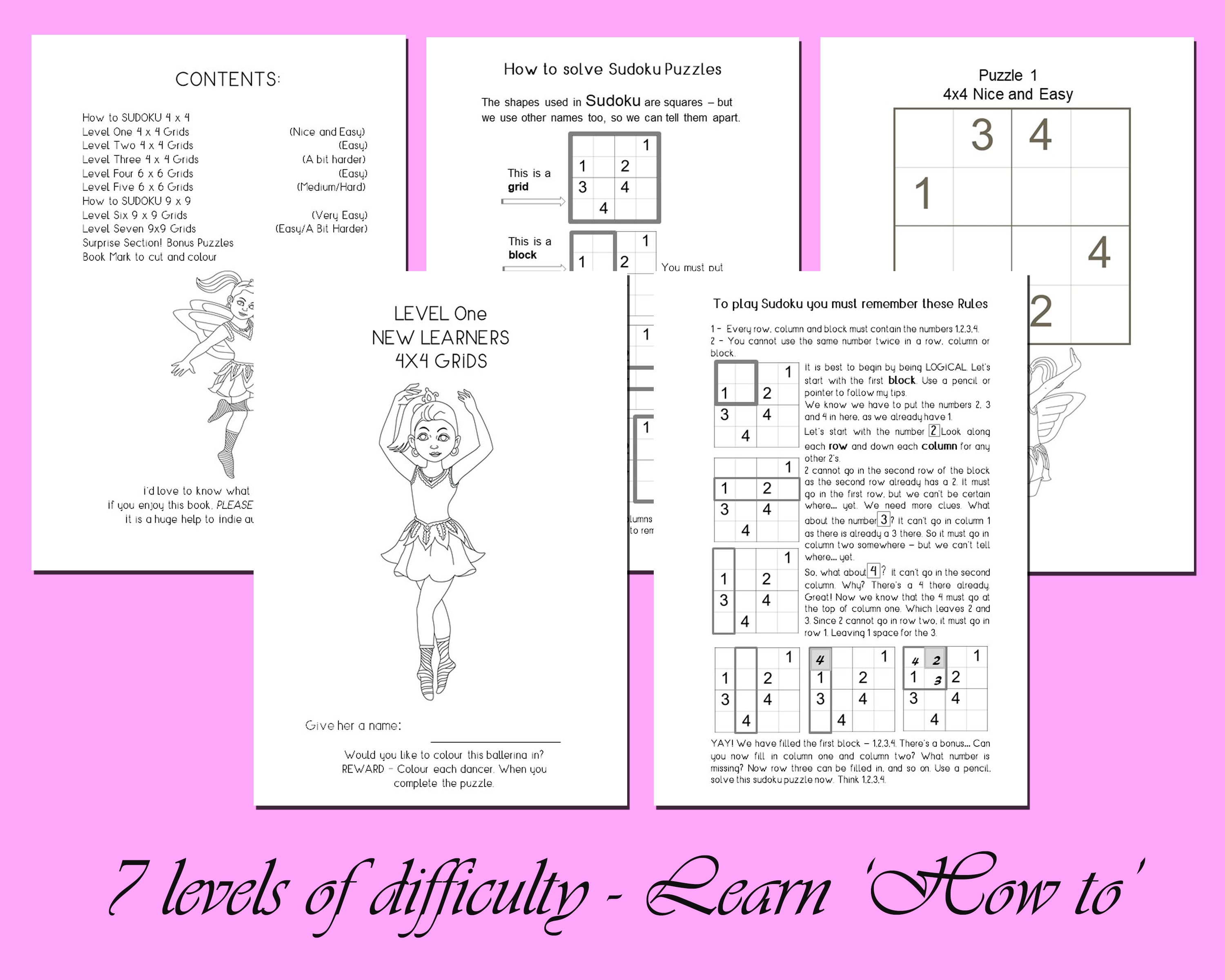 Printable Children's SUDOKU Puzzle and Colouring Pack. Instant Digital ...