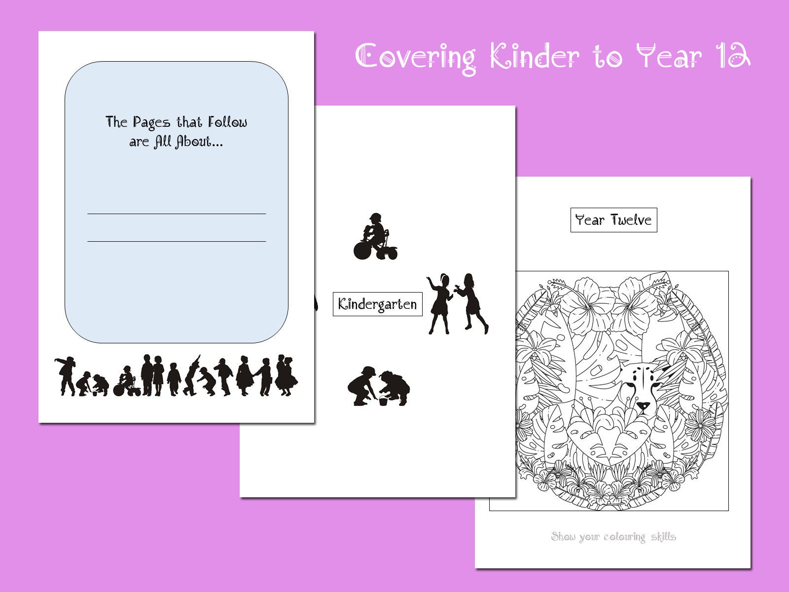 SCHOOL DAYS Memory Book. A Printable Journal Book of Memories. Instant ...