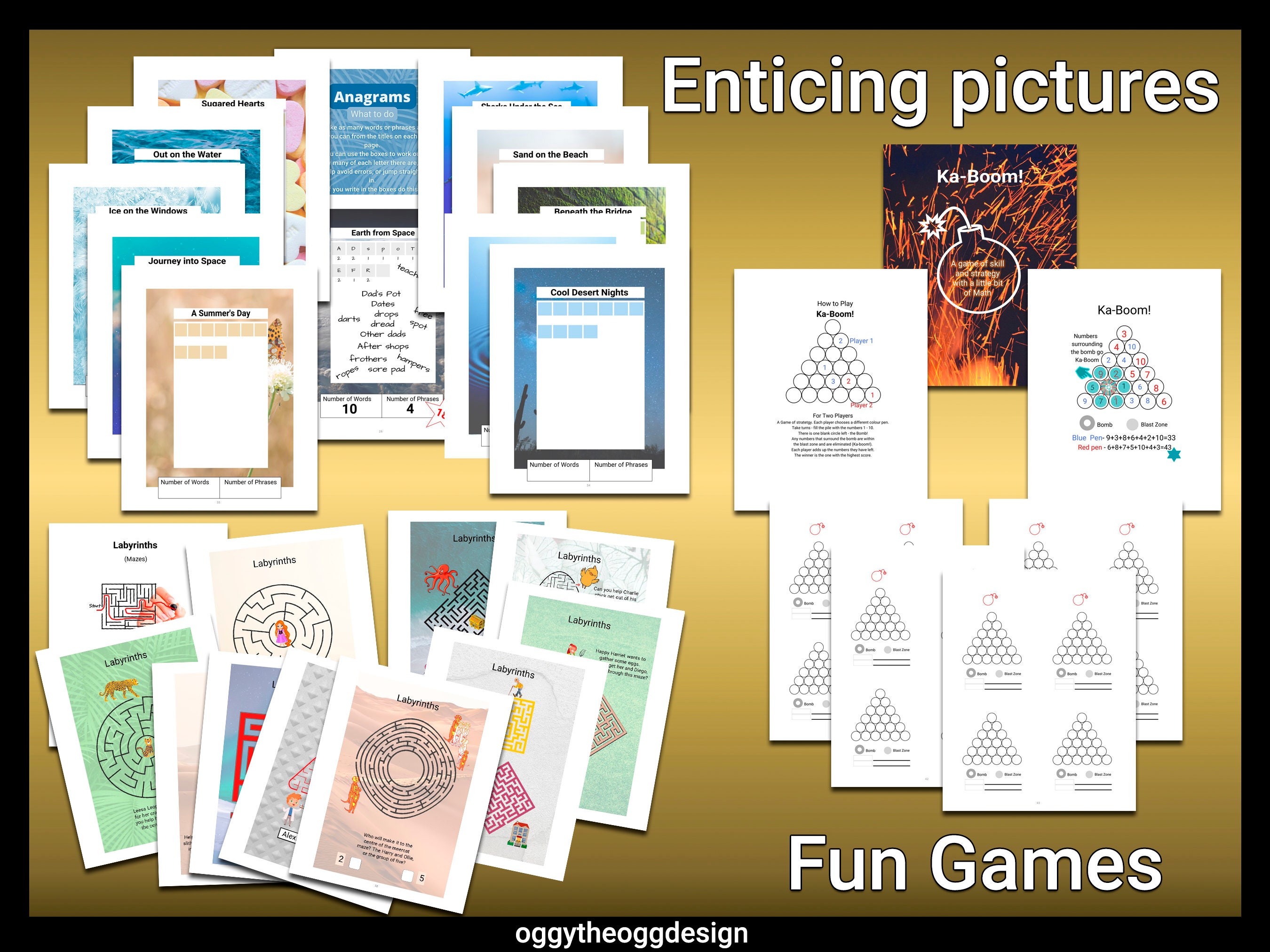 PRINTABLE Activities for Kids 7+, Downloadable Book With Printable ...