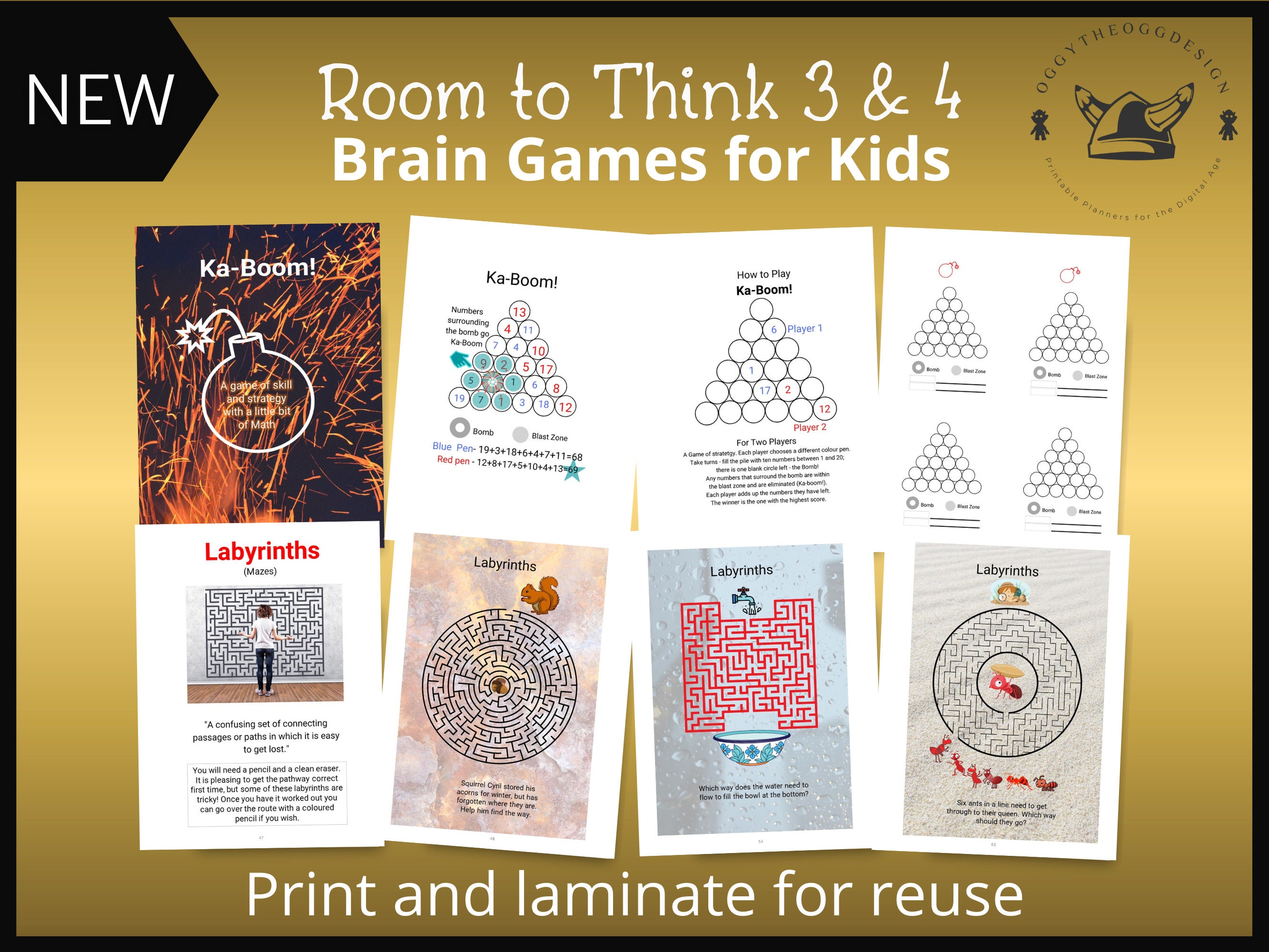 PRINTABLE Games for Kids 9 Brain Games & Puzzles for Kids Instant ...
