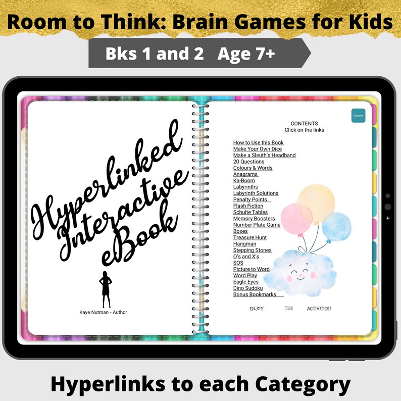 DIGITAL Kids Activity Book PRINTABLE Planner Pages. Ebook Children's ...