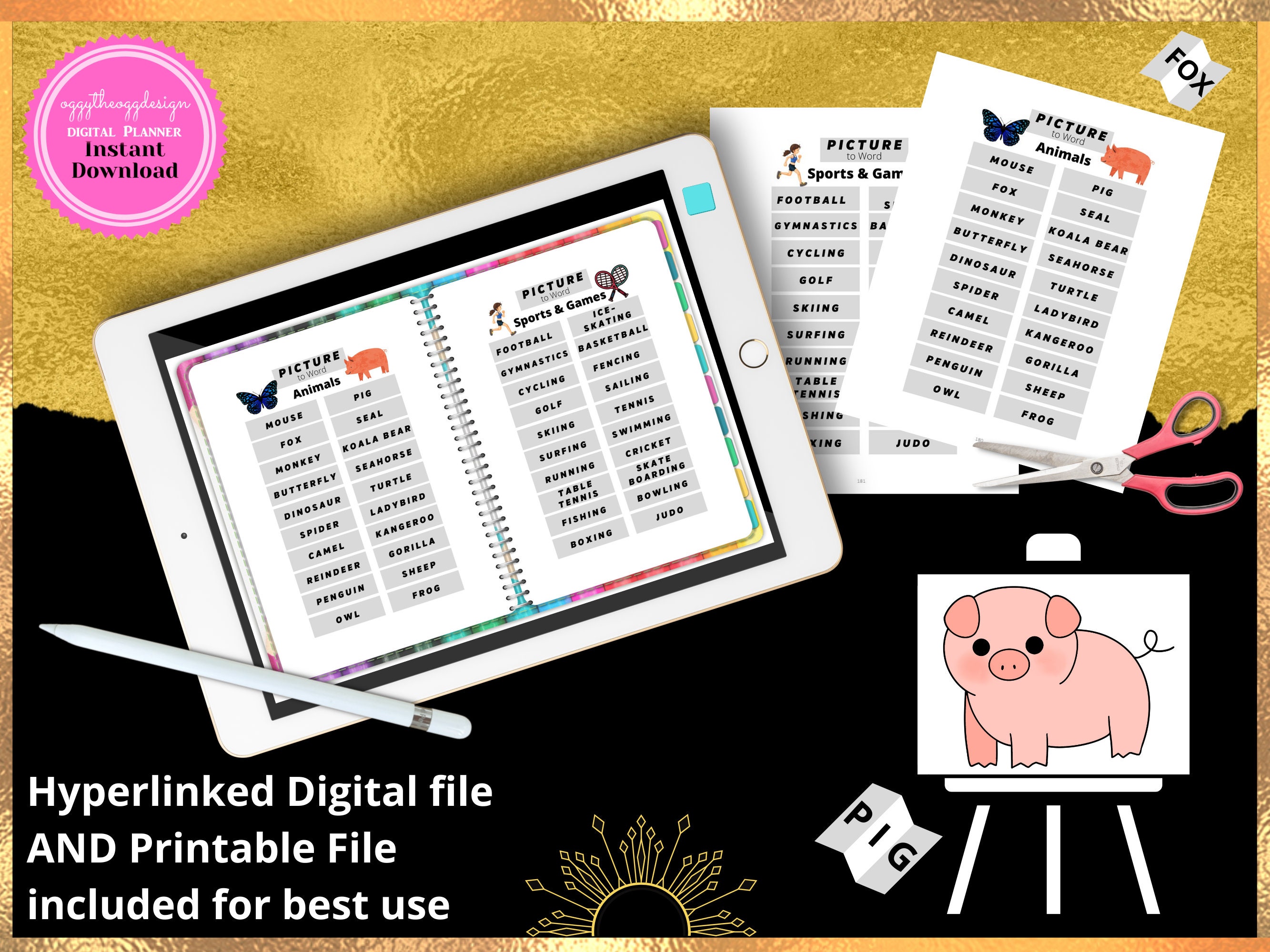 DIGITAL Kids Activity Book PRINTABLE Planner Pages. Ebook Children's ...