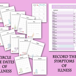 Printable Body Temperature Recording Bundle. Instant Download for Colds ...