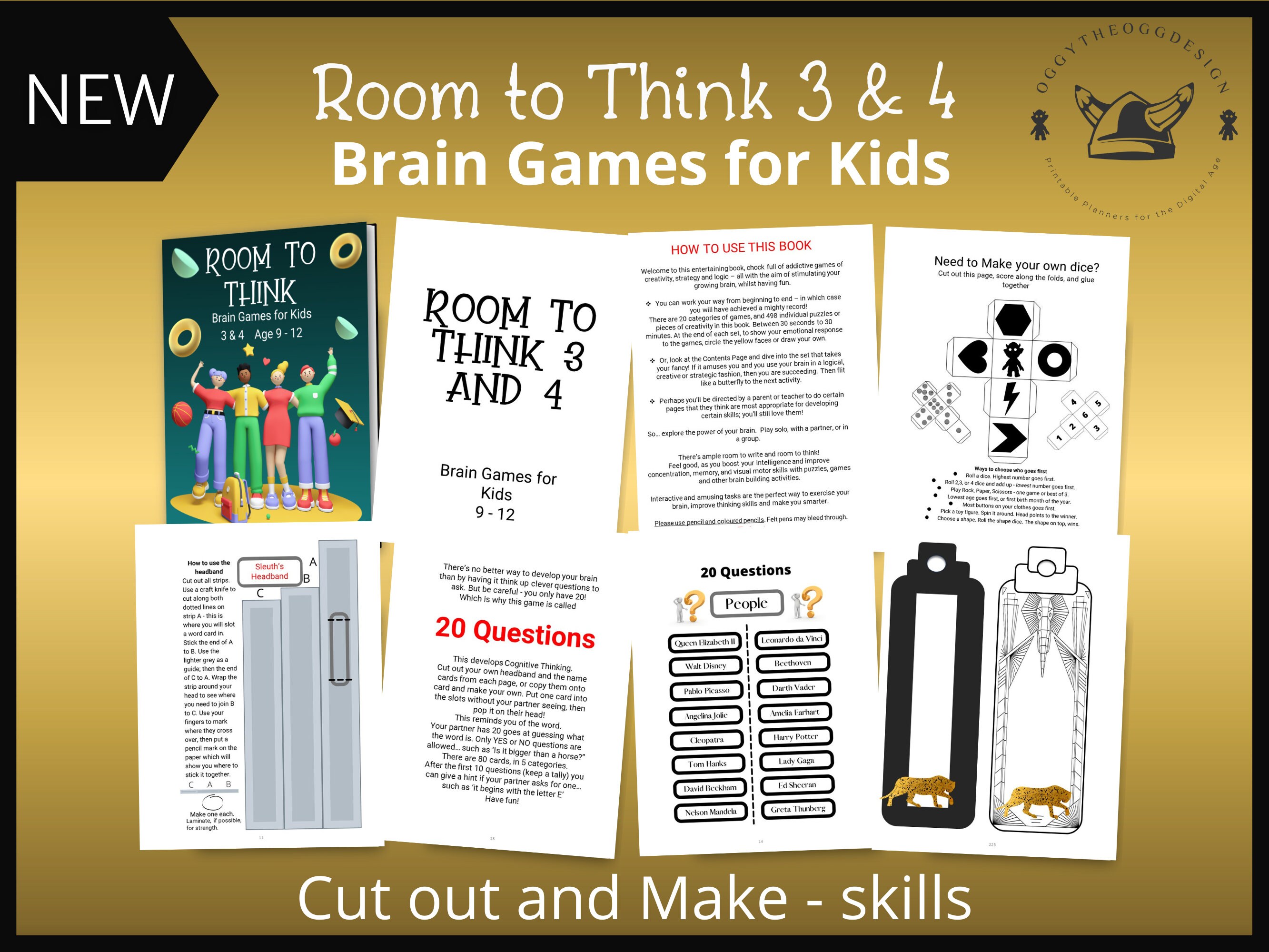 PRINTABLE Games for Kids 9+; Brain Games & Puzzles for Kids; Instant ...