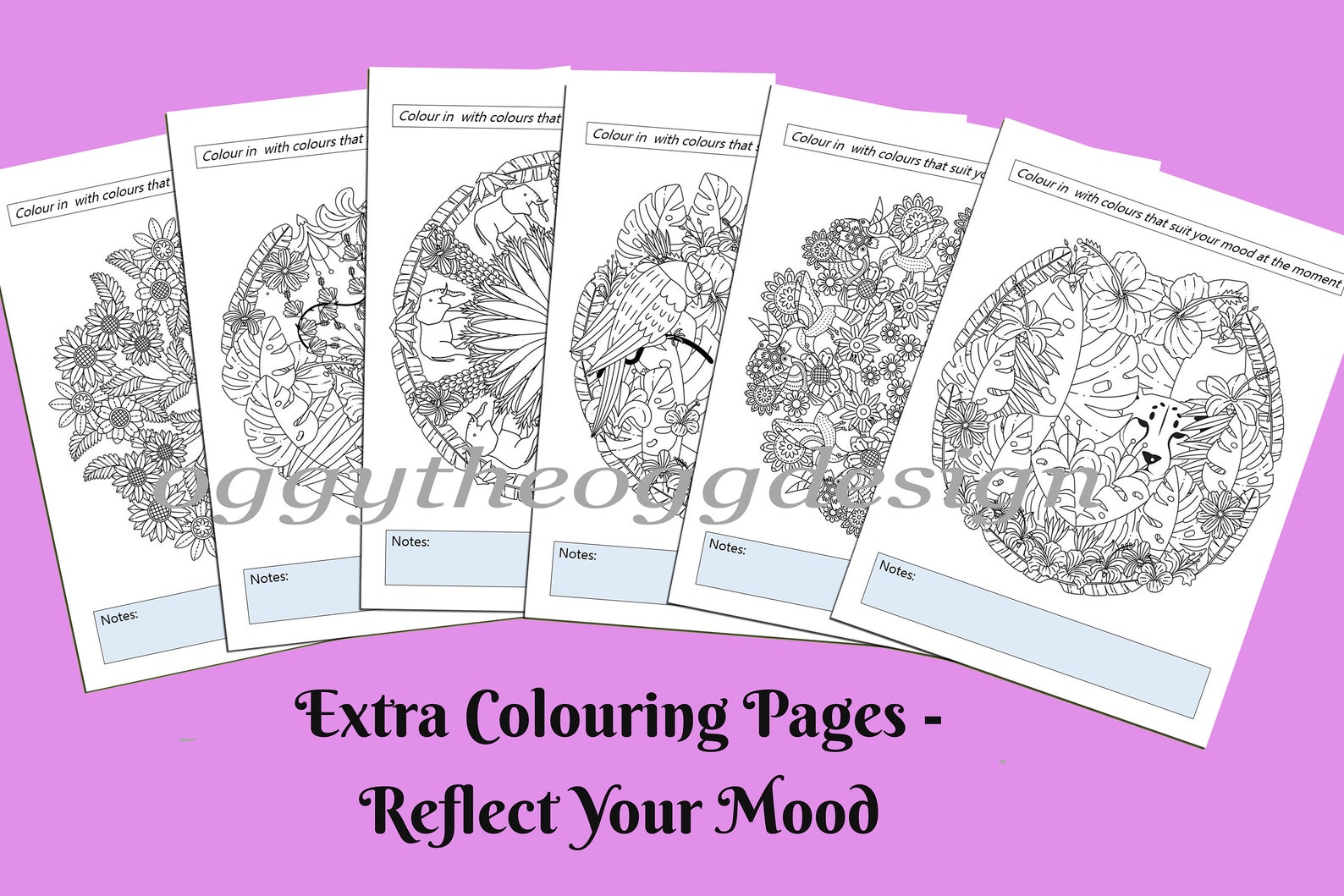 MOOD TRACKER Journal and Colouring Pages Instant Download - Etsy