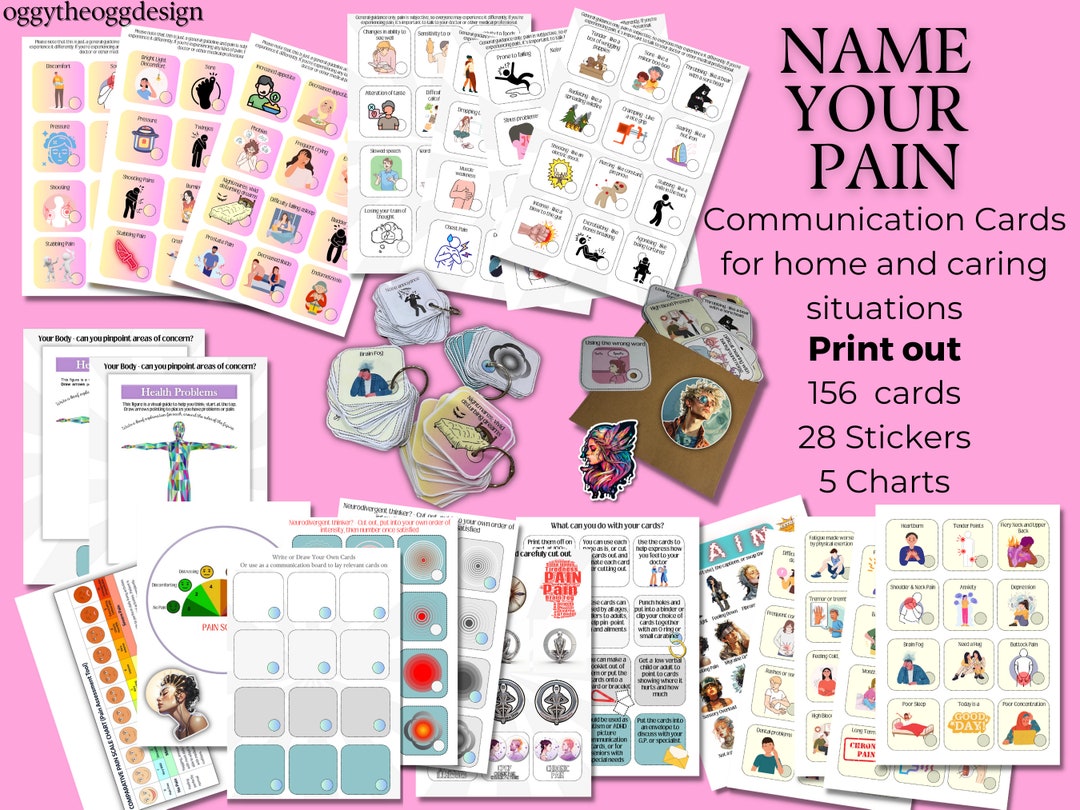 COMMUNICATION Cards for PAIN: Printable Pdfs for Chronic Pain - Etsy