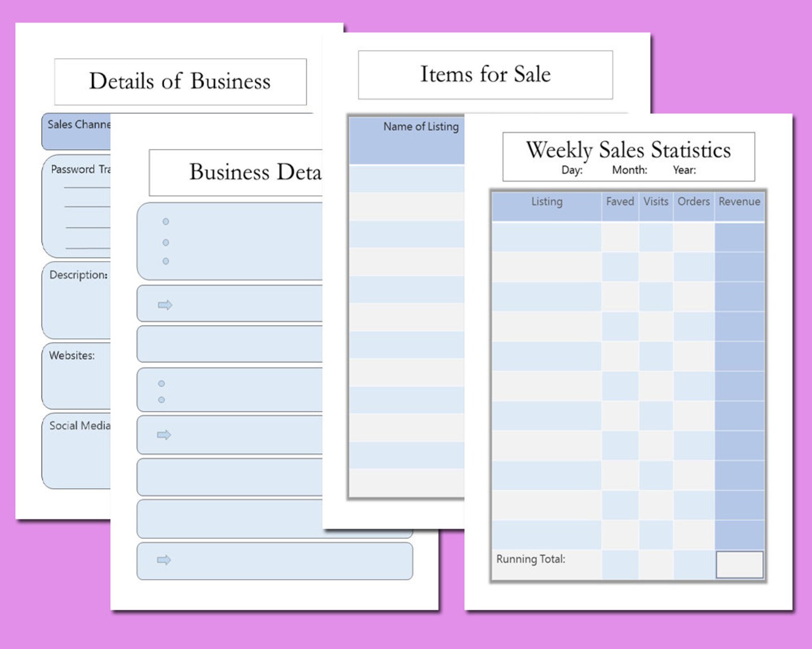 BUSINESS PLANNER: Etsy & Small Business Management Instant - Etsy