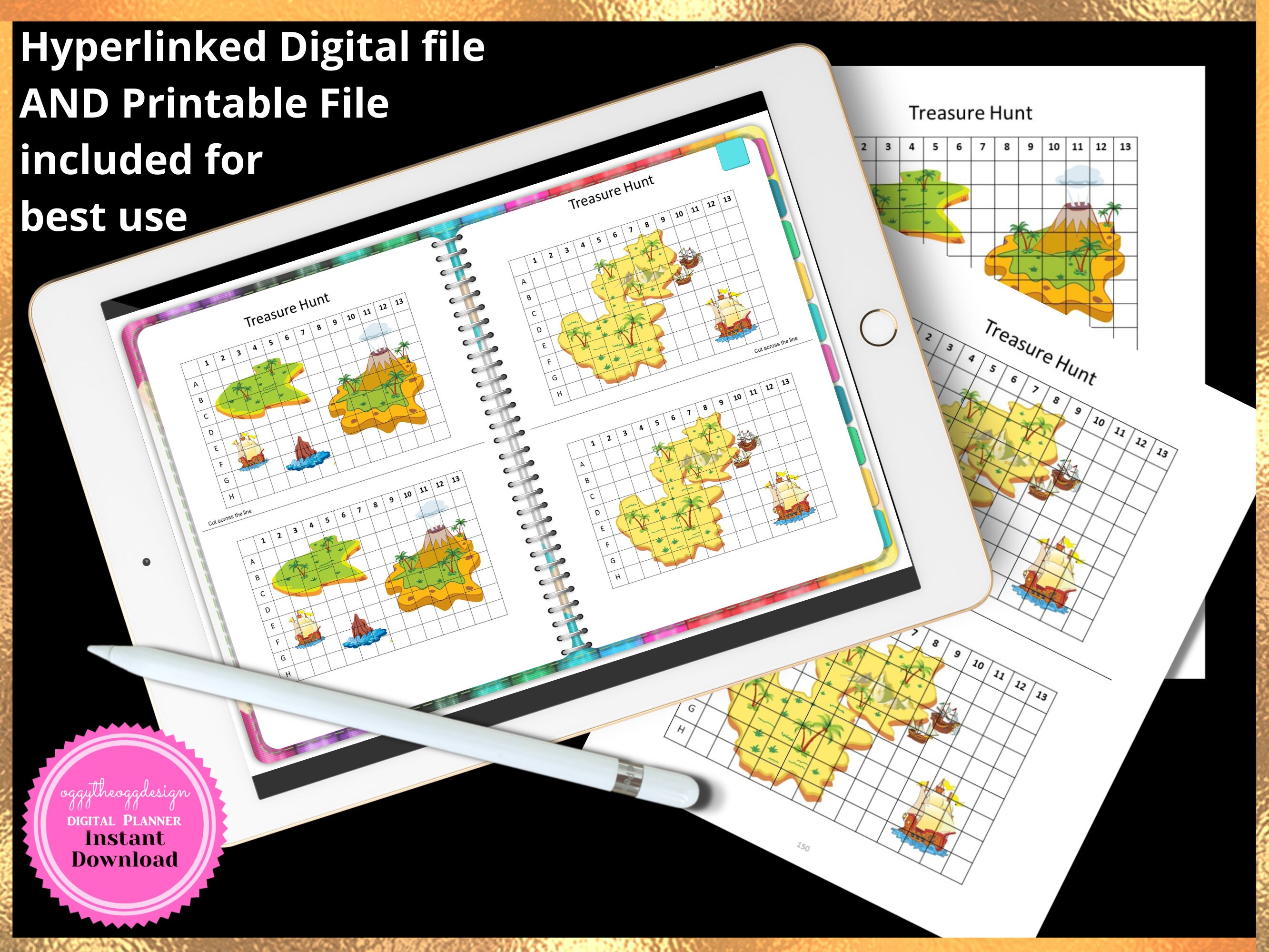 DIGITAL Kids Activity Book PRINTABLE Planner Pages. Ebook Children's ...