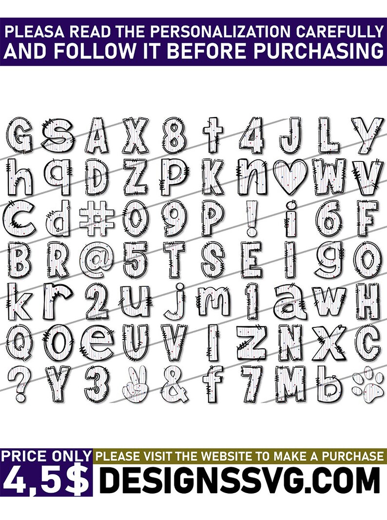 10 Dr. Seuss Alphabet Png, Dr. Seuss Bundle, Dr. Seuss Font PNG, Doodle ...