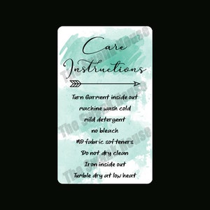 Download and Print Wash Instructions, Care Card Instructions, Print 'n ...