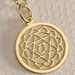 Gold Solid 14K Real Gold Heart Chakra Necklace, Personalized Heart ...