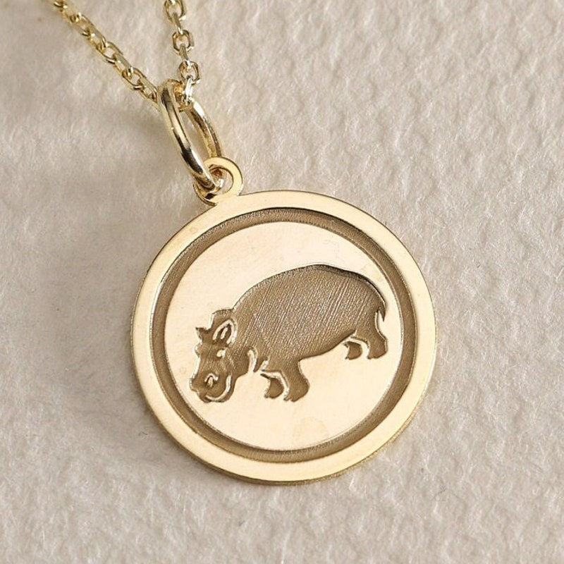 Hippo Pendant - Etsy