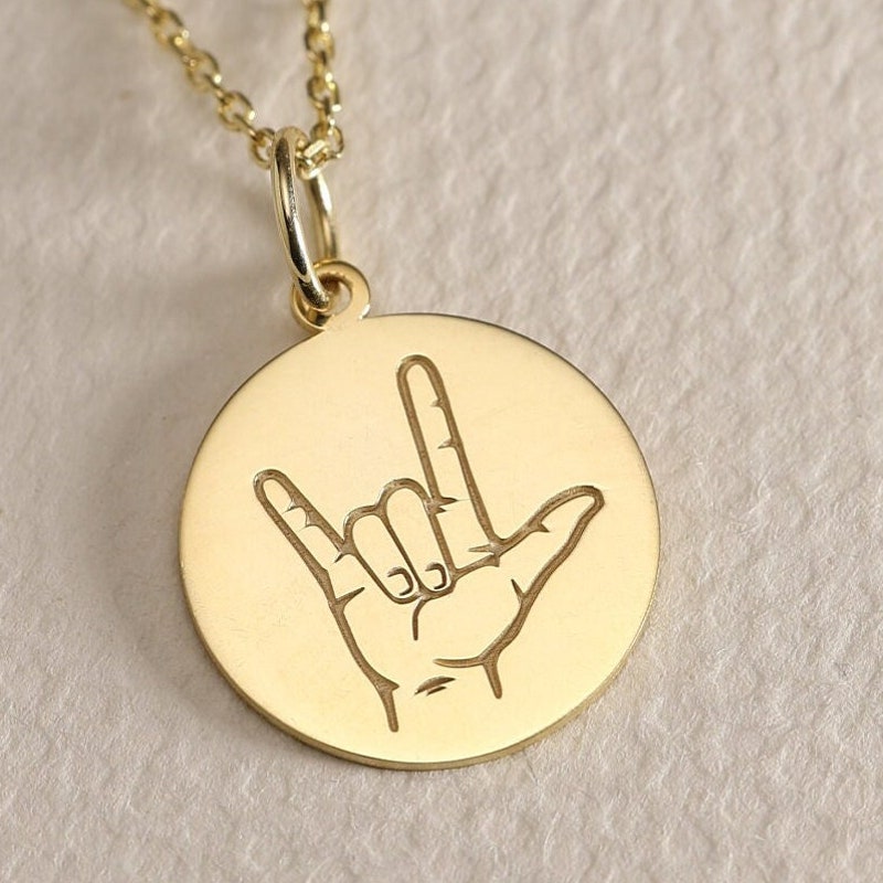 Asl I Love You Necklace - Etsy