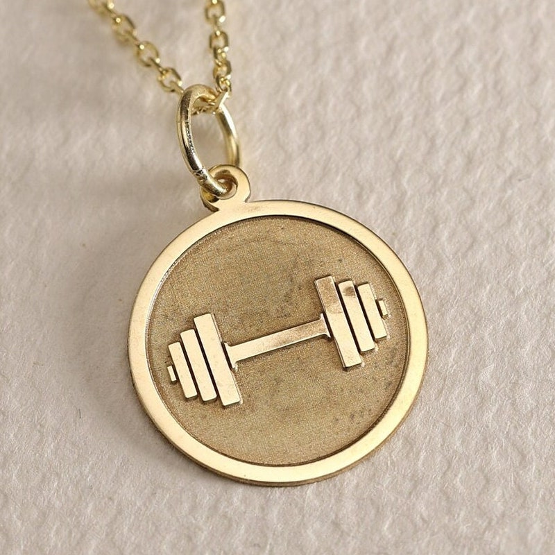 Dumbbell Pendant - Etsy