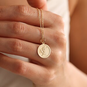 Gold Solid 14K Real Gold Olive Branch Necklace, Gold Olive Tree Pendant ...